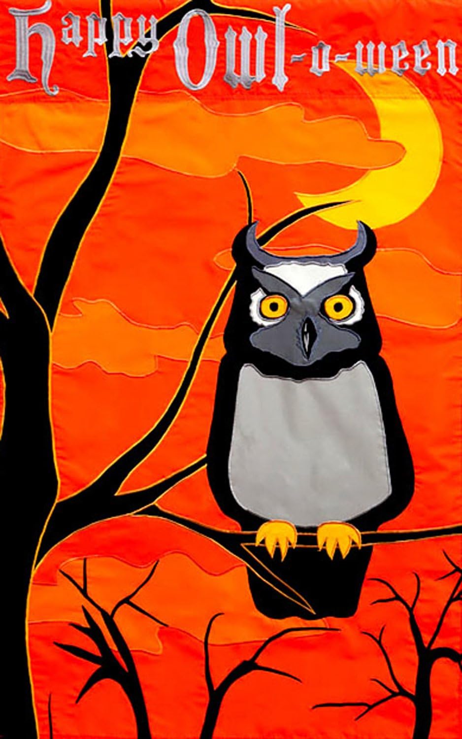 Amazon.com : Flag, Gar, Happy Owl-O-ween : Outdoor Decorative Flags ...