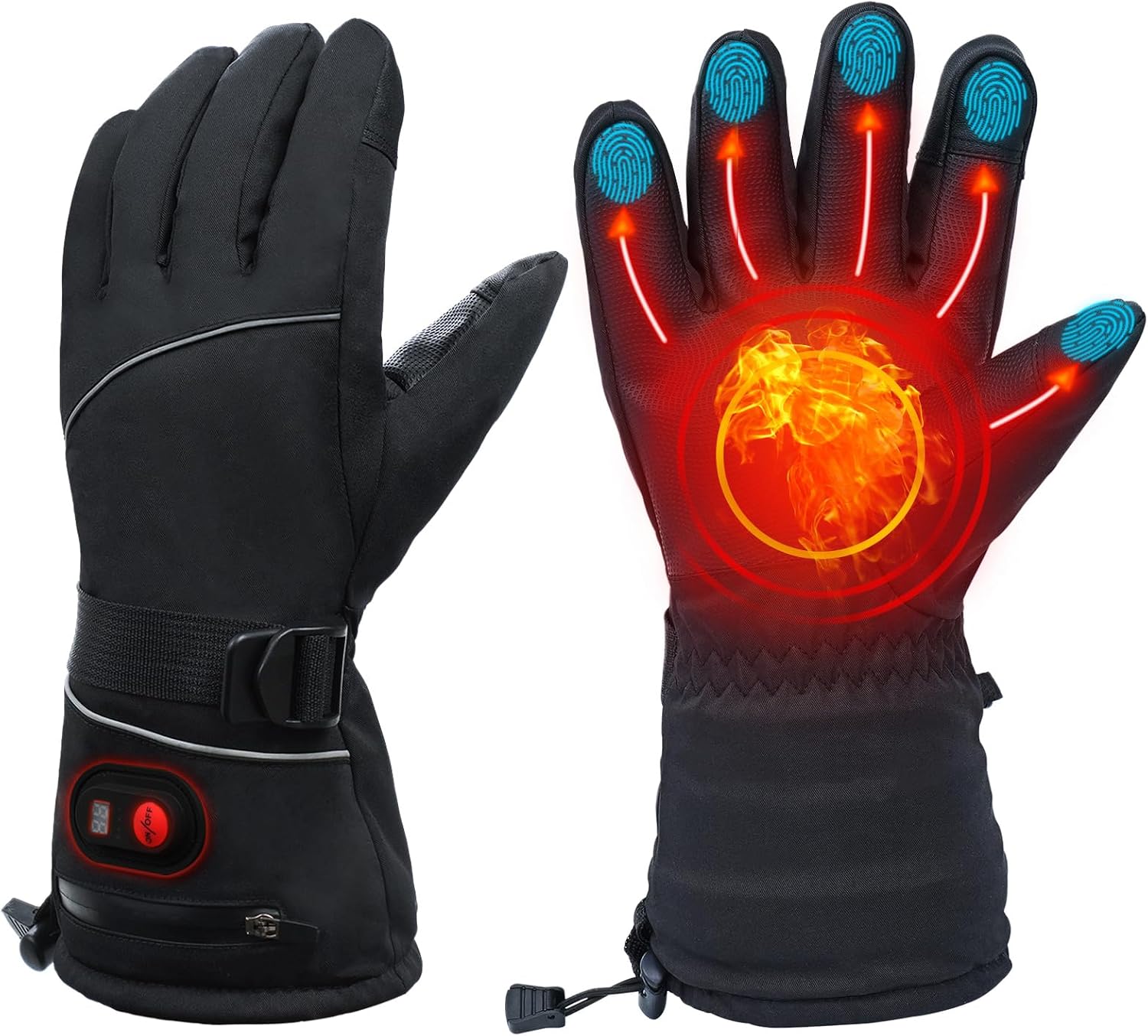 Amazon.com: Heated Gloves for Men Women, Rechargeable Electric Battery ...