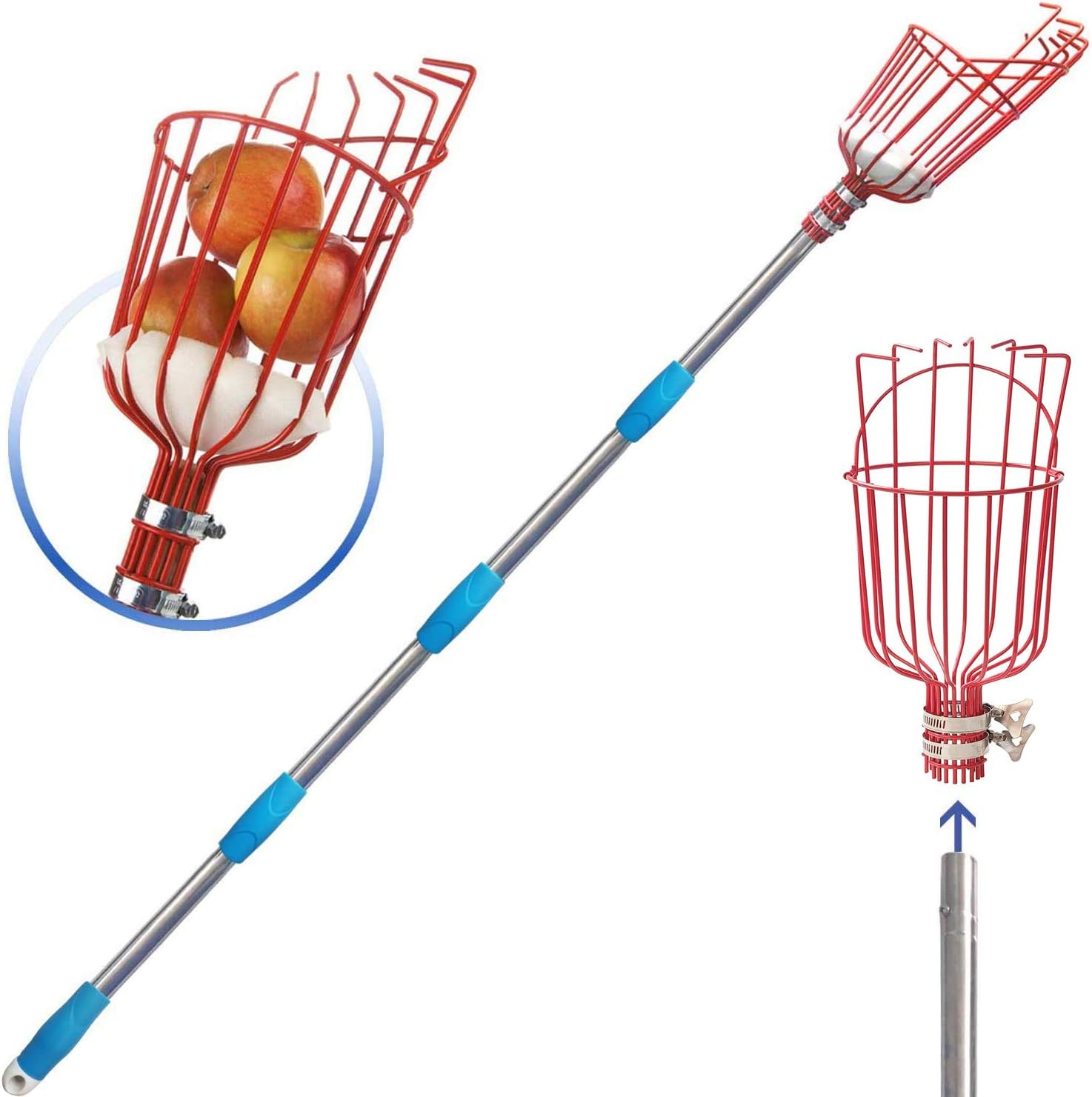 Amazon.com : COCONUT Fruit Picker Pole with Basket Telescoping, 10 FT ...