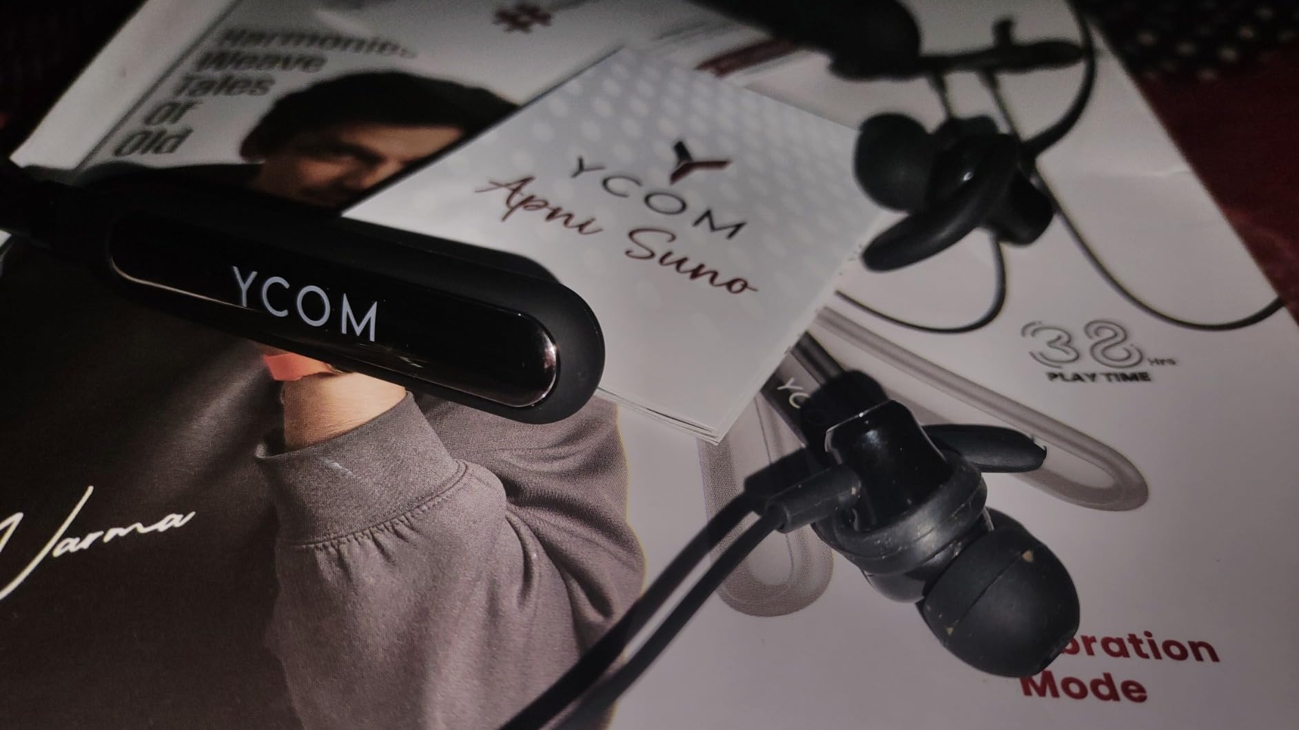 Ycom Wavetune Bluetooth Neckband In Ear Headset - Bluetooth 5.3 ...