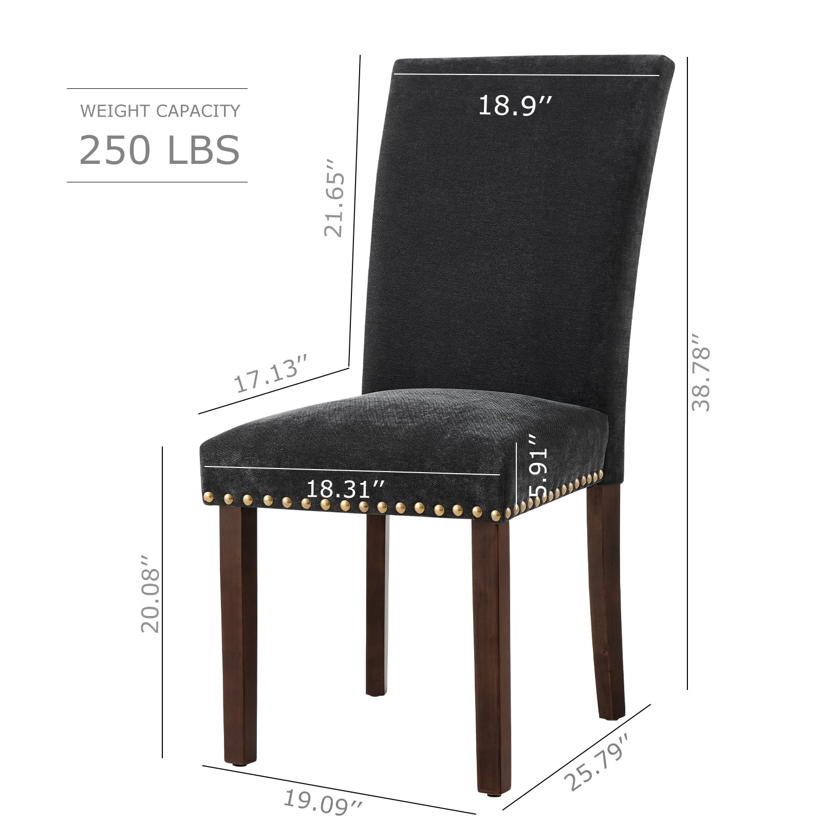 Snapklik.com : COLAMY Upholstered Parsons Dining Chairs Set Of 4 ...