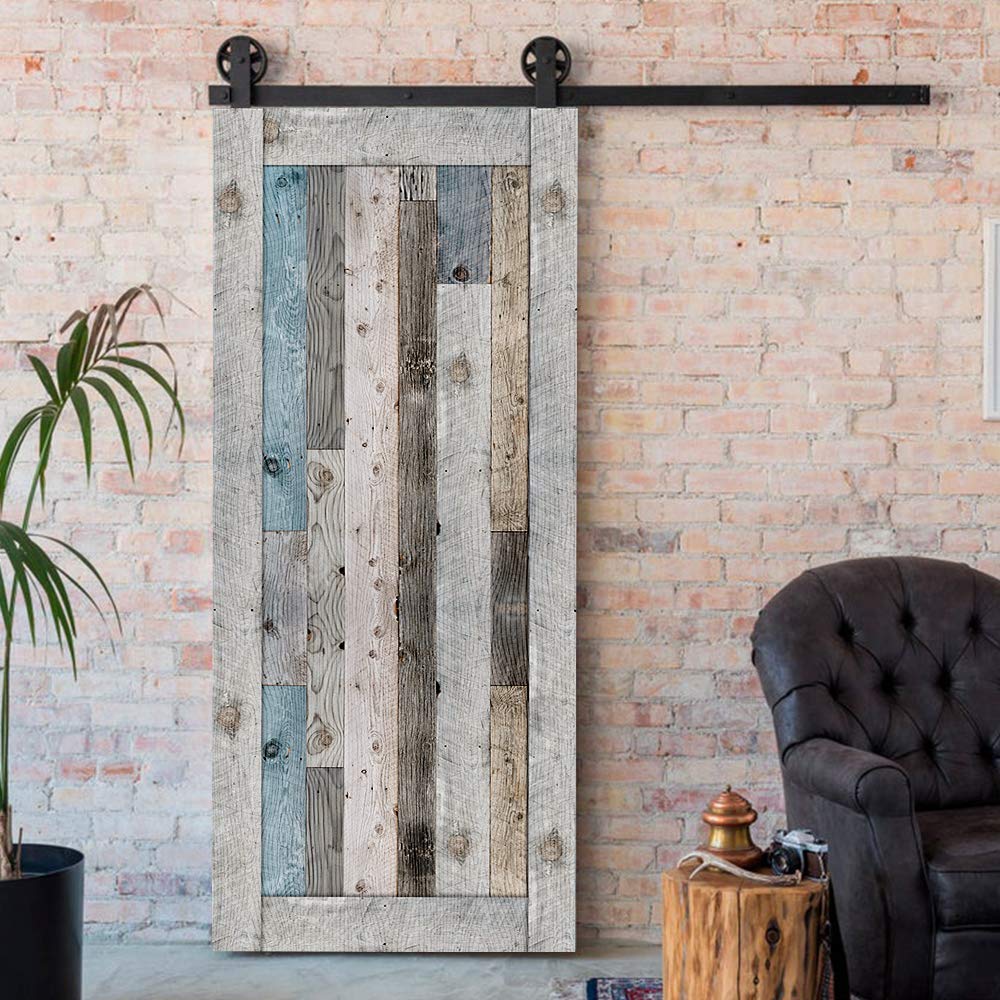 Amazon.com: Modern Art 3D Wooden Effect Door Sticker, Peel and Stick ...