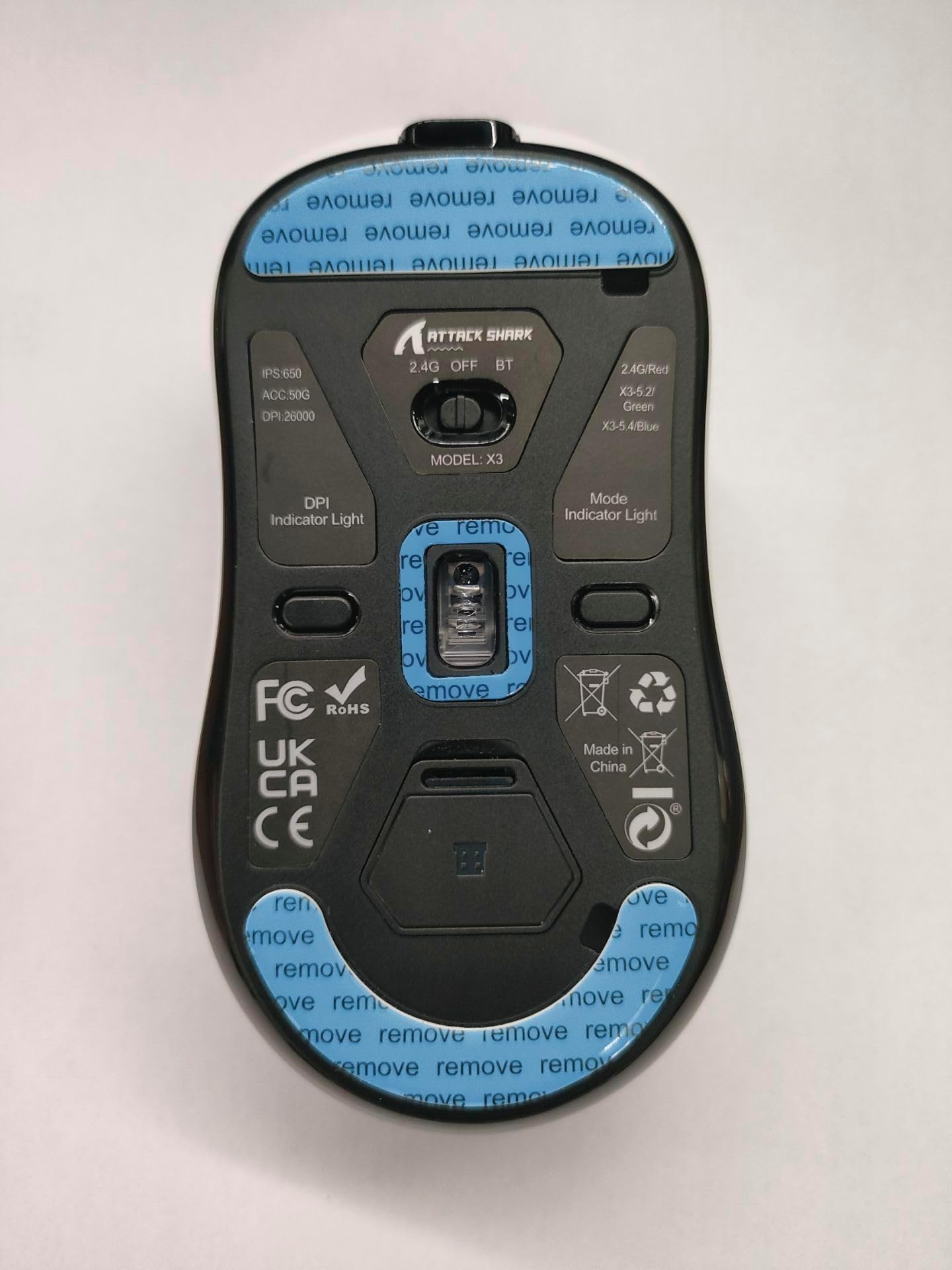 ATTACK SHARK X3 49g SUPERLIGHT Mouse, PixArt PAW3395 Gaming Sensor, BT ...