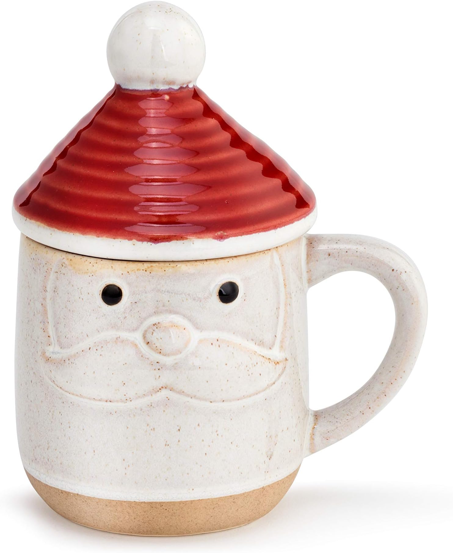 Amazon.com | Demdaco Friendly White Santa with Red Lid 12 ounce ...