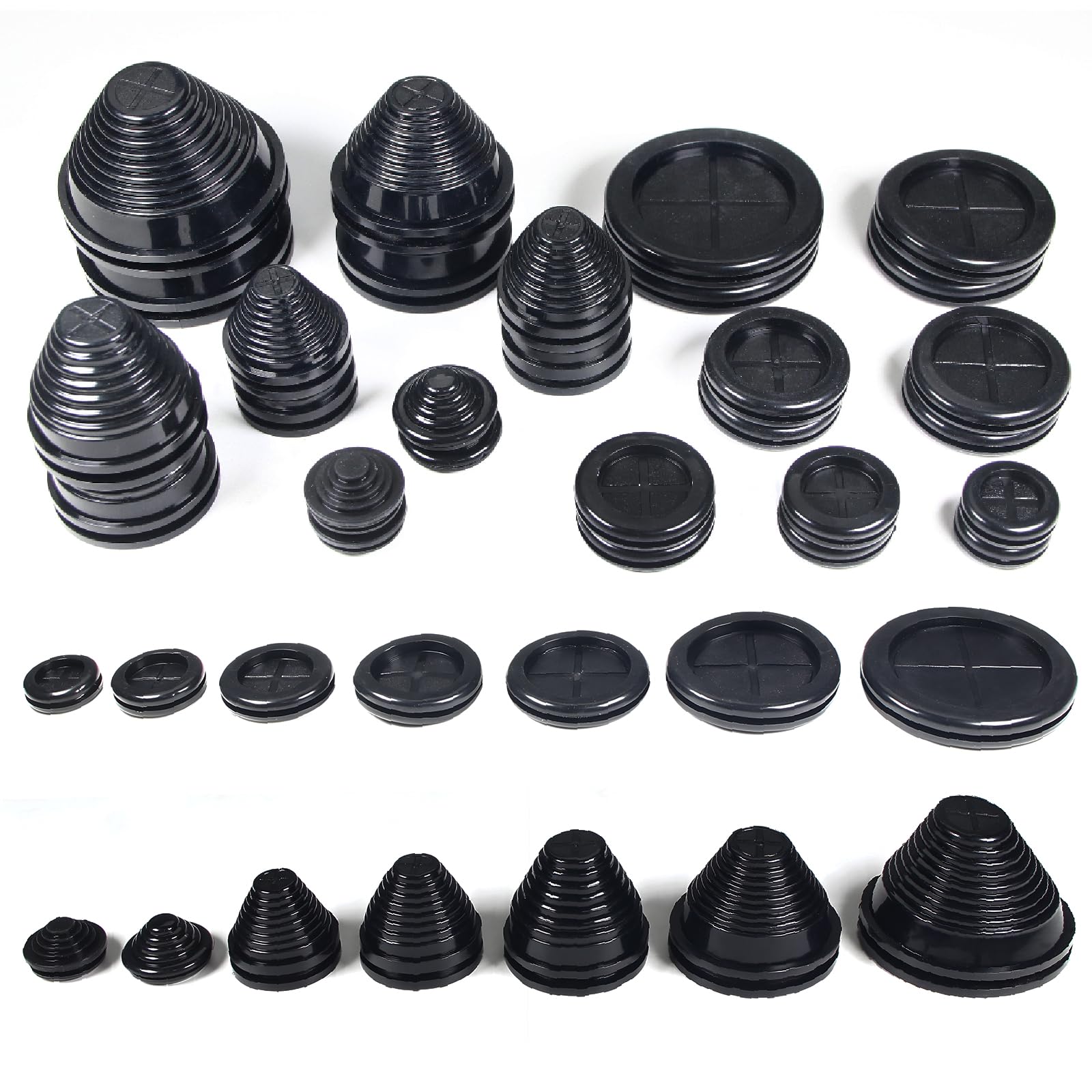 YUEARN Rubber Grommet Kit Wire Protection, Wire Grommet, Firewall Solid ...