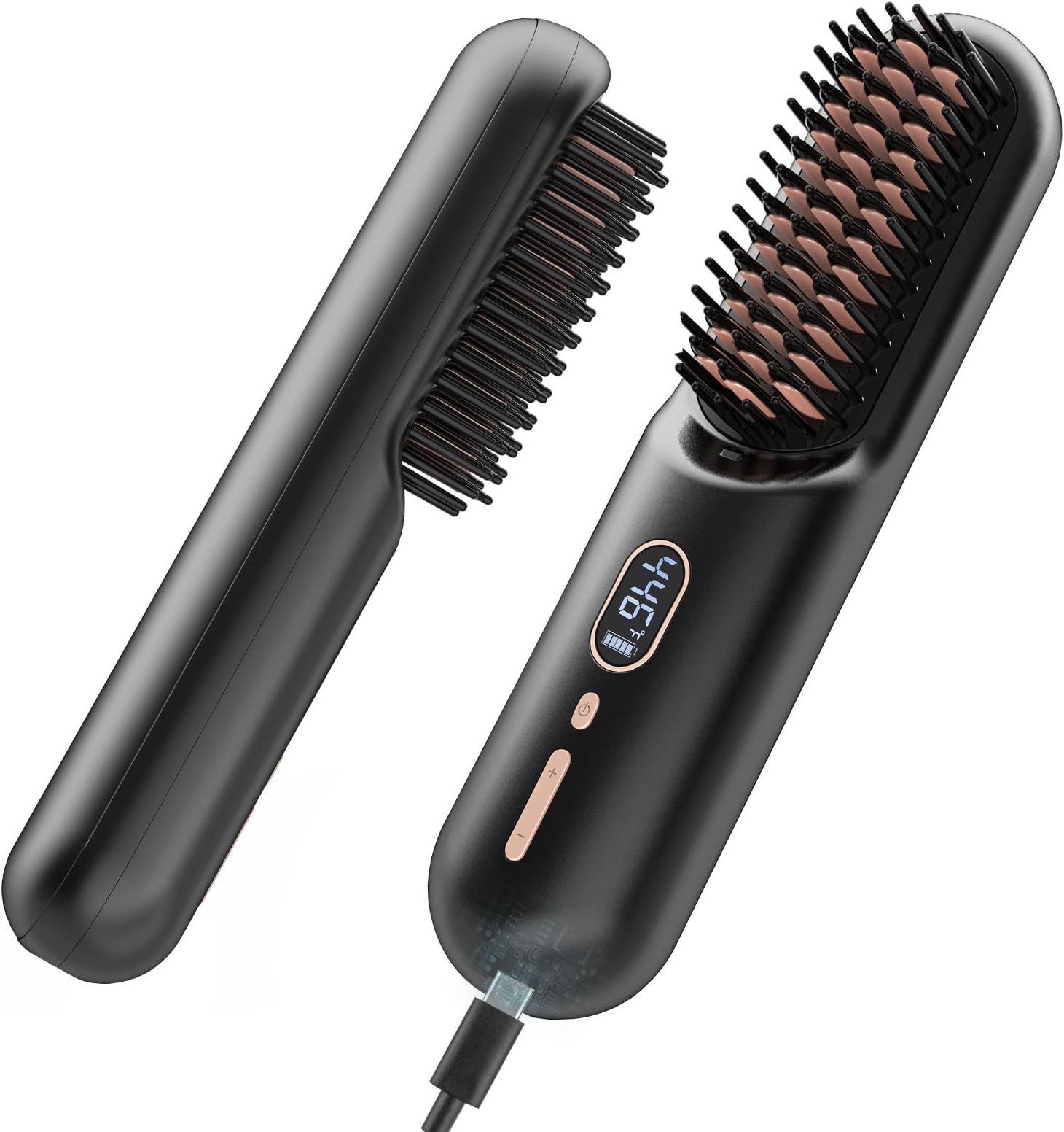 Amazon.com : Cordless Hair Straightener Brush, iTayga Upgraded Portable ...