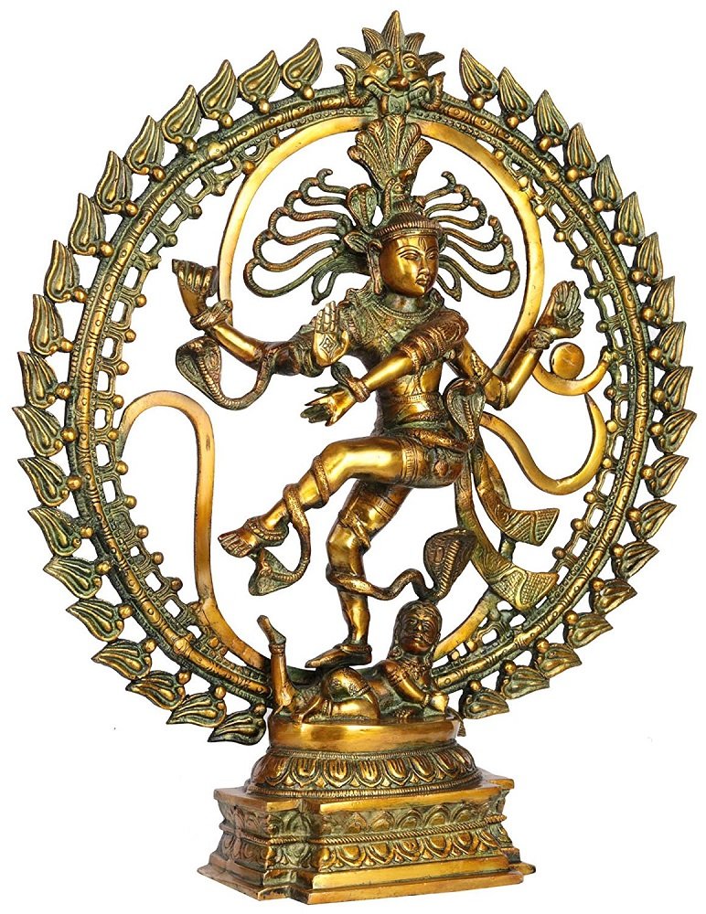 Buy ARTVARKO Brass Metal Natraj Idol Murti Om Nataraja Idiol Large ...