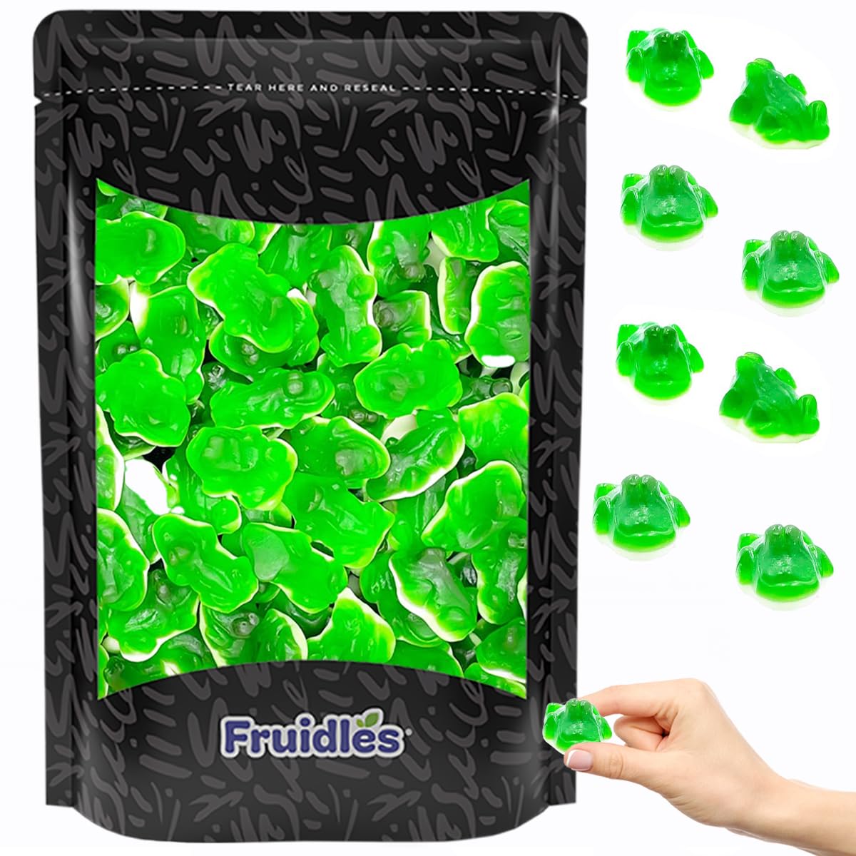 Amazon.com : Fruidles Green Frogs Gummi Candy, Delicious Fruit Flavors ...