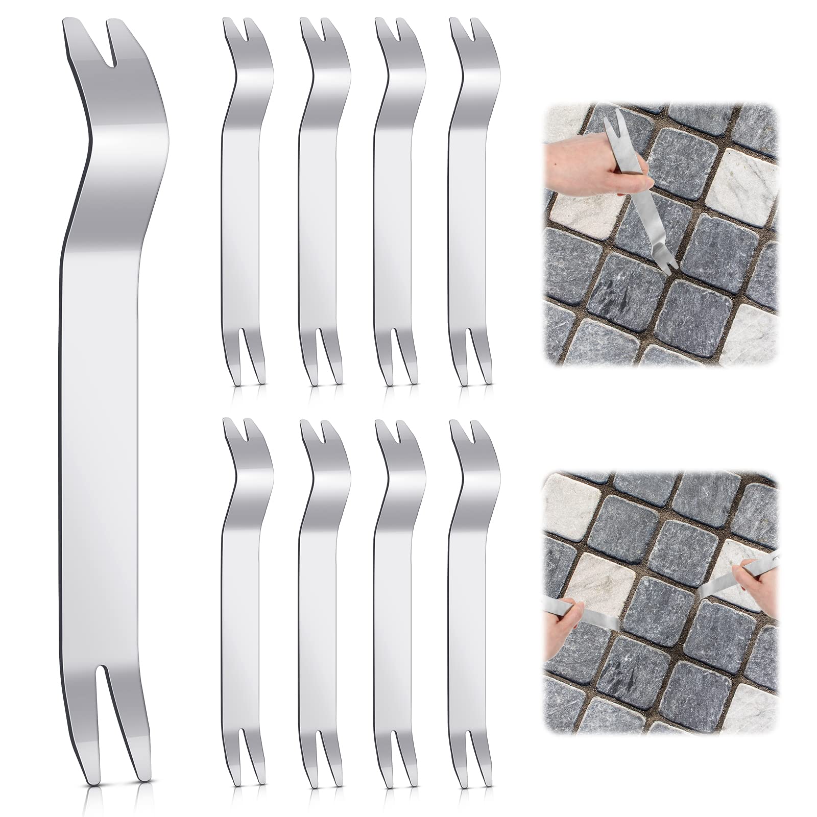 Buy 8 Pieces Stainless Steel Paver Removal Tools Patio Paver Extractor ...