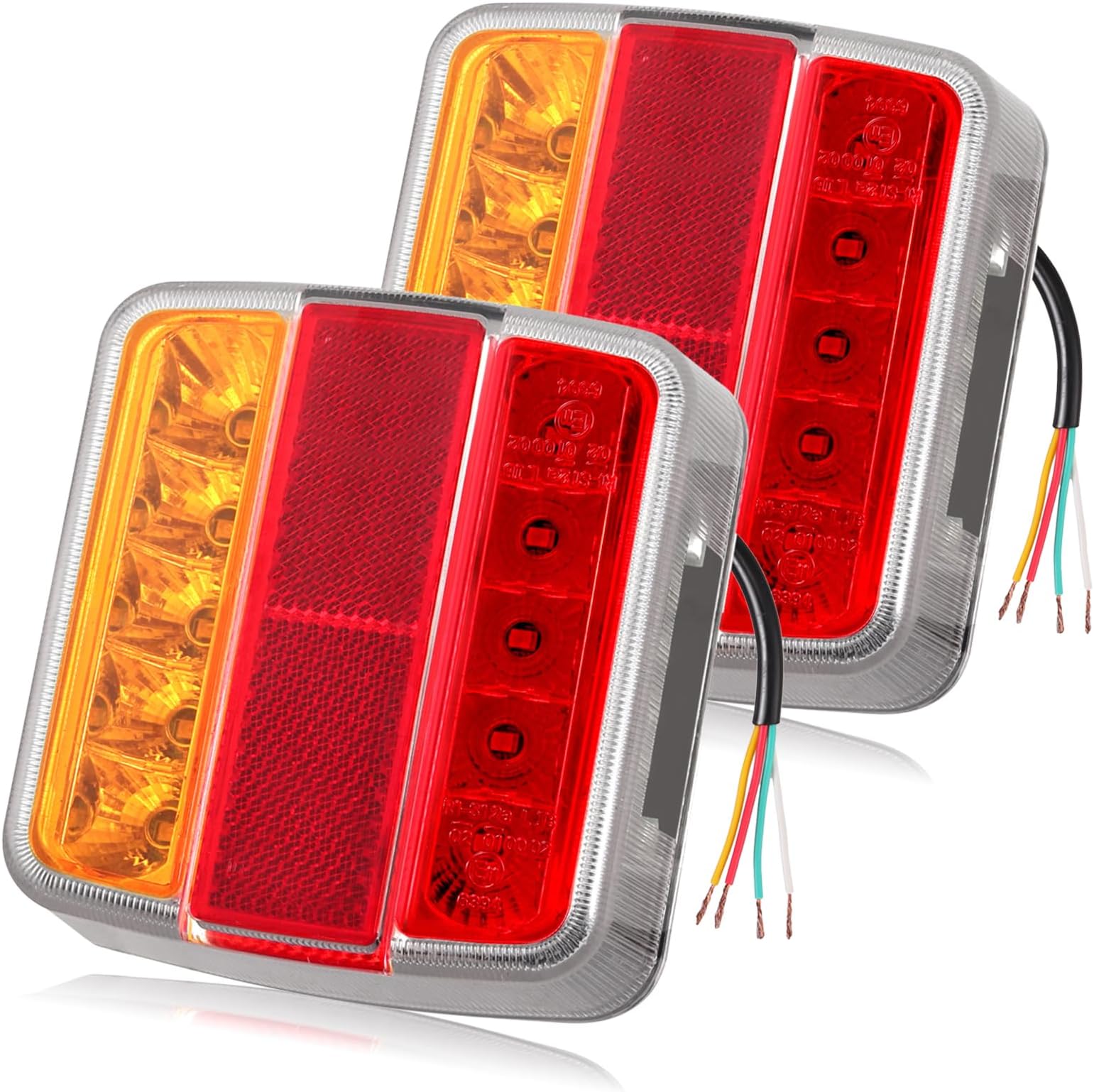 Buding 2 x 12V LED Rear Tail Stop Light Indicator Lamp Truck Trailer ...