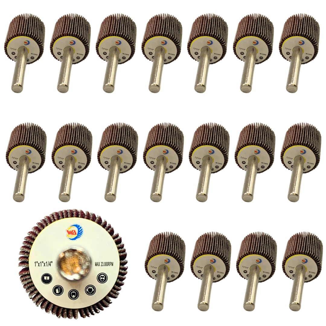 WA 18PACK 1"x1"x1/4" inch High Performance Durable Mounted Flap Wheel ...