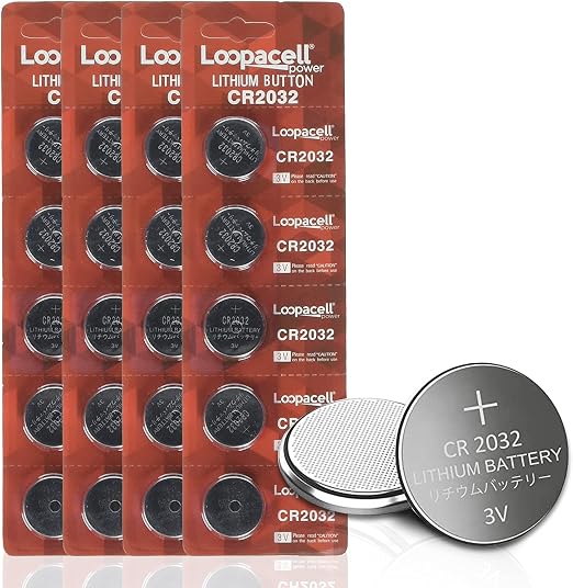 Amazon.com: Loopacell CR2032 3V Lithium Coin Battery (20 Pack) – High ...