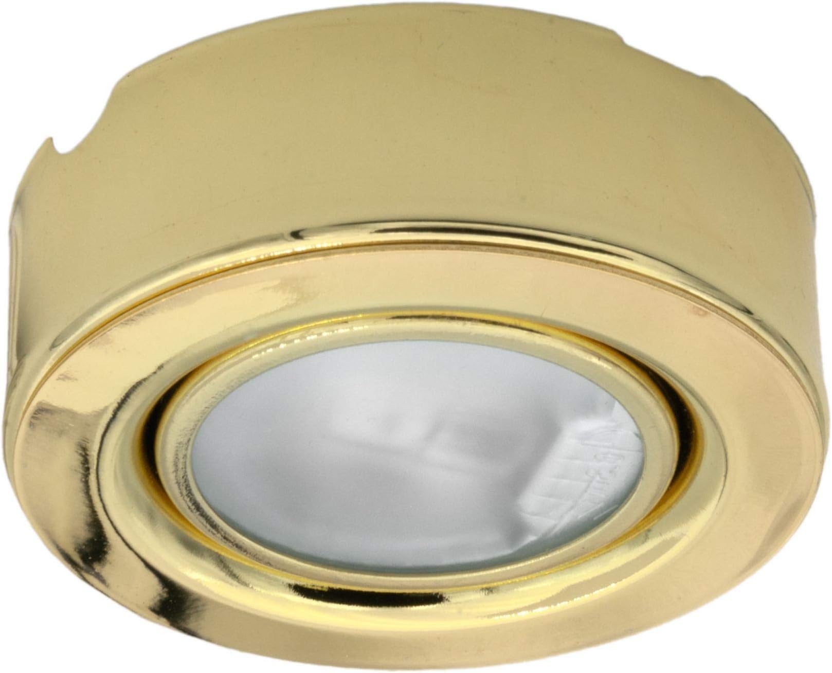Brass finish metal downlight c/w surface mounting ring - 12v 20w - 1.5M ...
