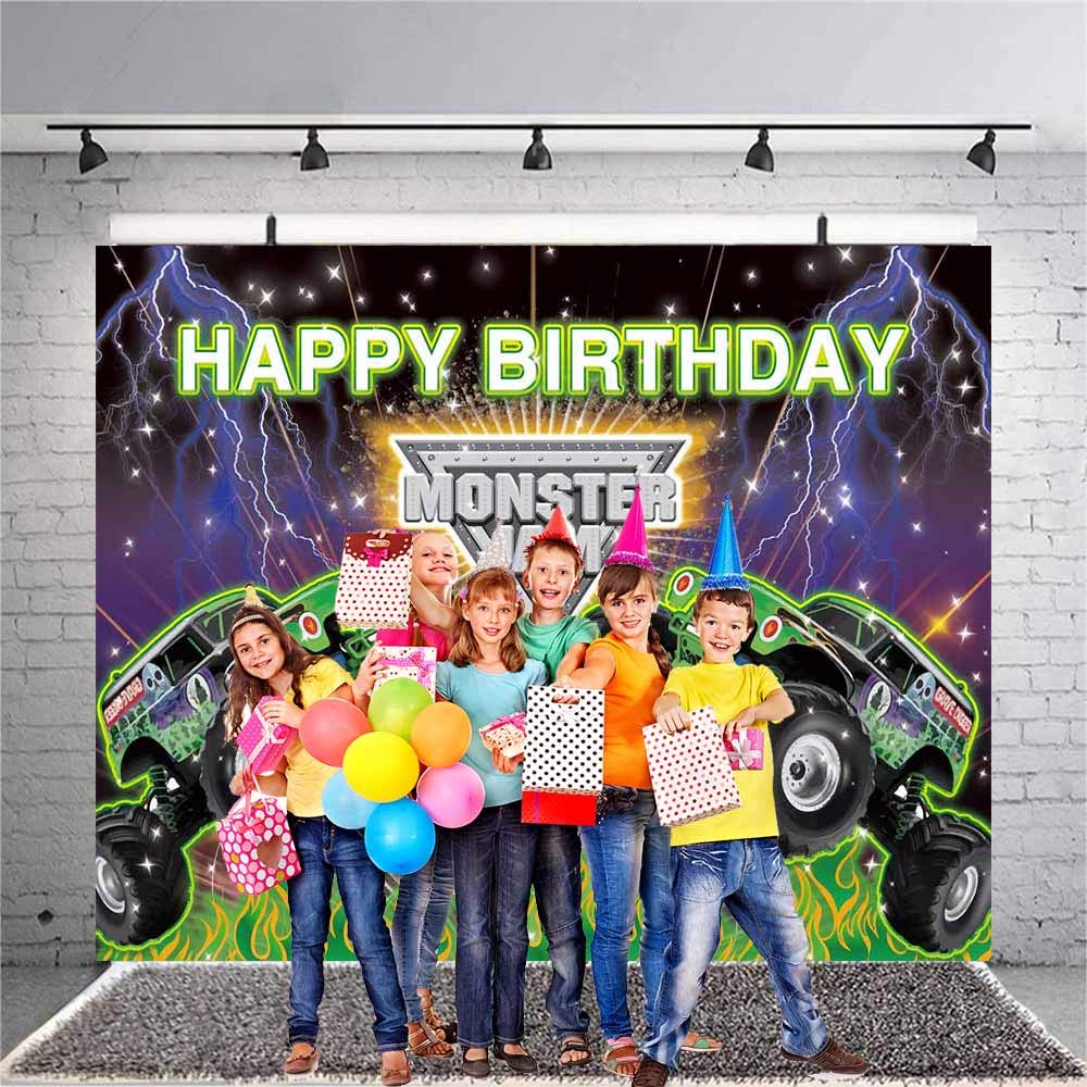 Buy Monster Jam Backdrop Monster Truck Background Racing Car Stadium ...