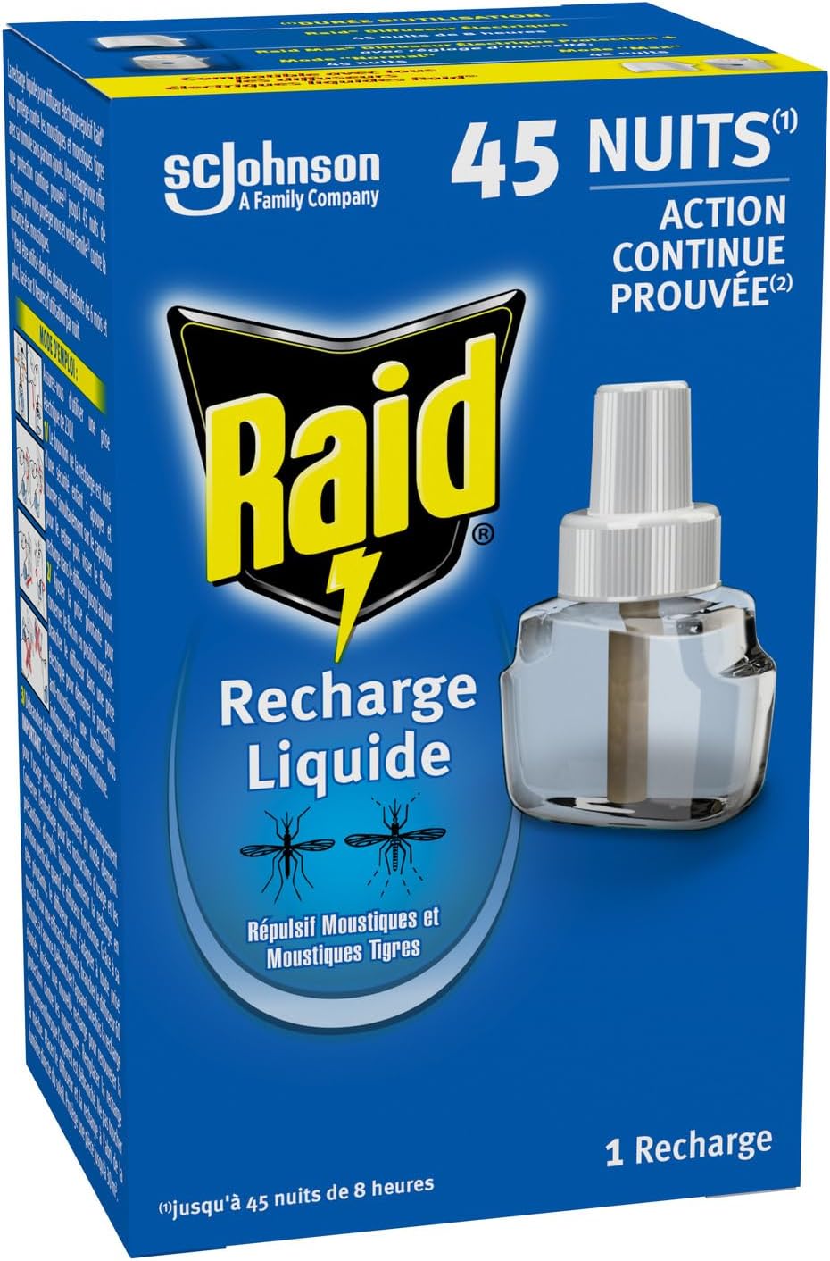 Raid Recharge Diffuseur Electrique Liquide - Répulsif Anti-Moustiques ...