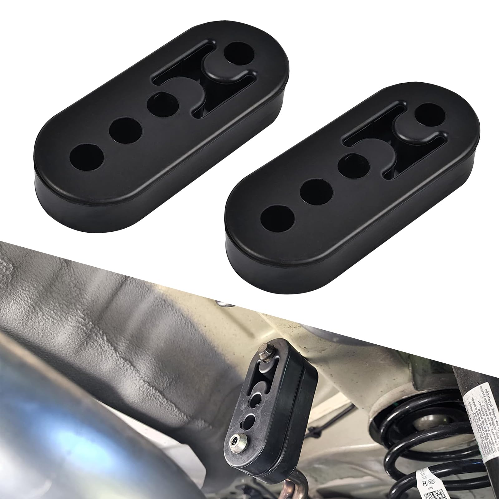 Amazon.com: Jawmoy 2 PCS 4 Hole Muffler Lugs, High Density Rubber ...