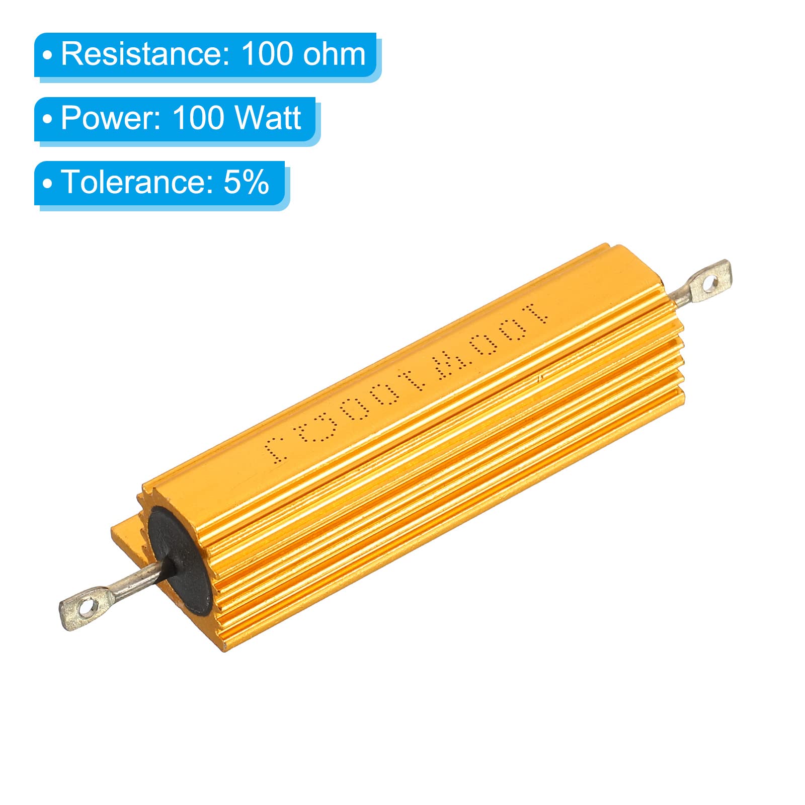 Snapklik.com : 100W 100 Ohm Aluminum Shell Resistor, 5 Pack Aluminum ...