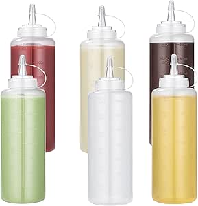 U-Taste 12oz Condiment Squeeze Bottles: Food-Grade Sauce Bottle with ...
