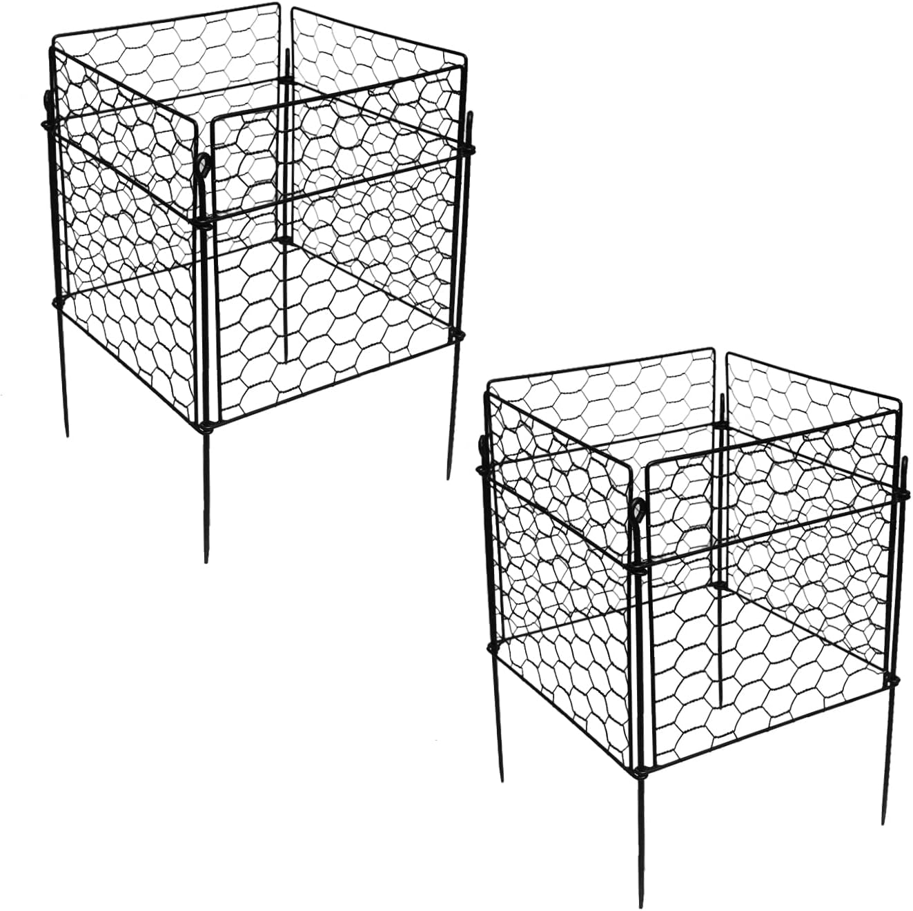 Amazon.com : GOLETIO Wire Plant Protectors (Set of 4) - Chicken Wire ...