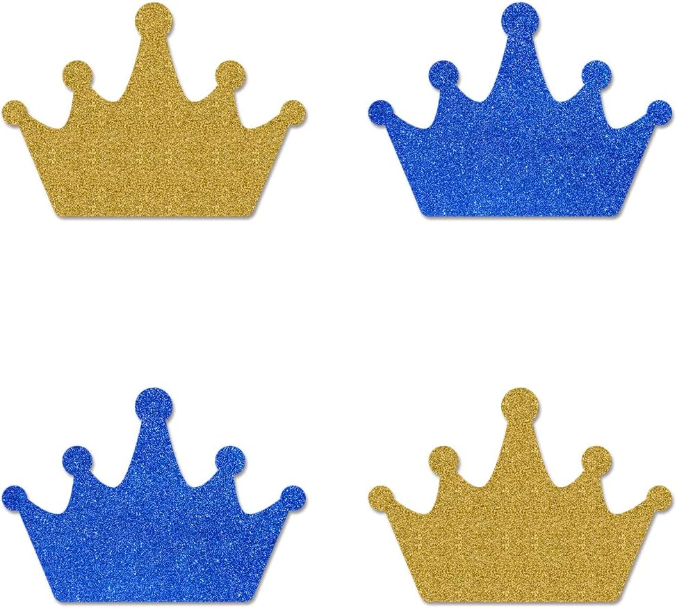 Amazon.com: Blue Glitter Prince Cut-outs, 12-Pack Table Topper Boy ...