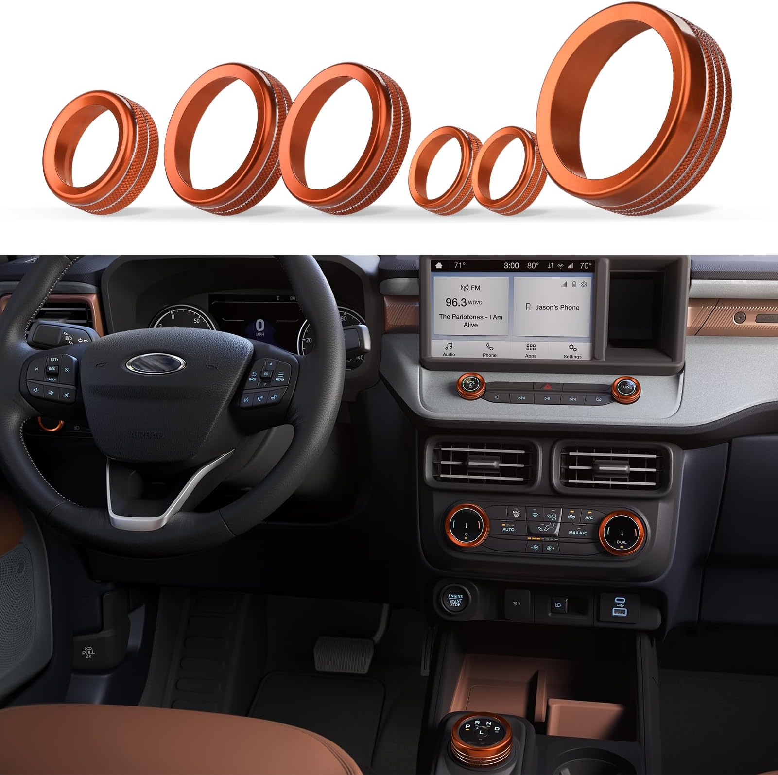 Amazon.com: SENSHINE Gear Shift Knob, Headlight Knob Cover for Ford ...