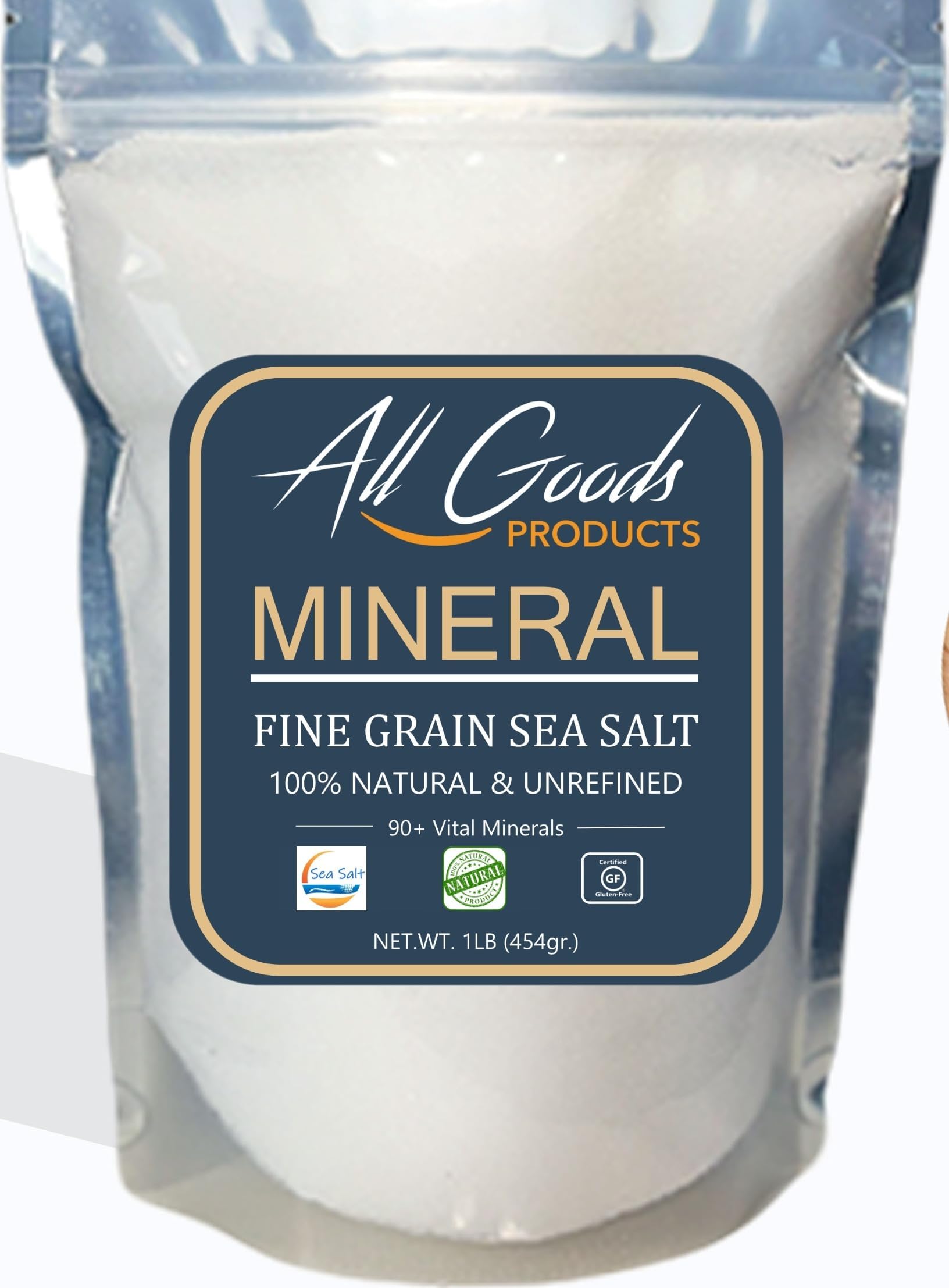 Amazon.com : All Goods Products Baja Mineral Sea Salt – Fine Grain, 8 ...