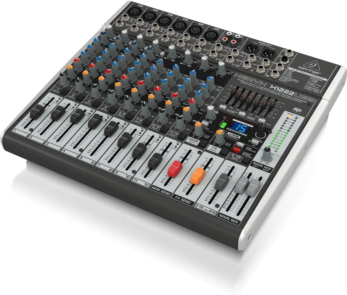 Amazon.com: Behringer RX1202FX V2 Premium 12-Input Mic/Line Rack Mixer ...