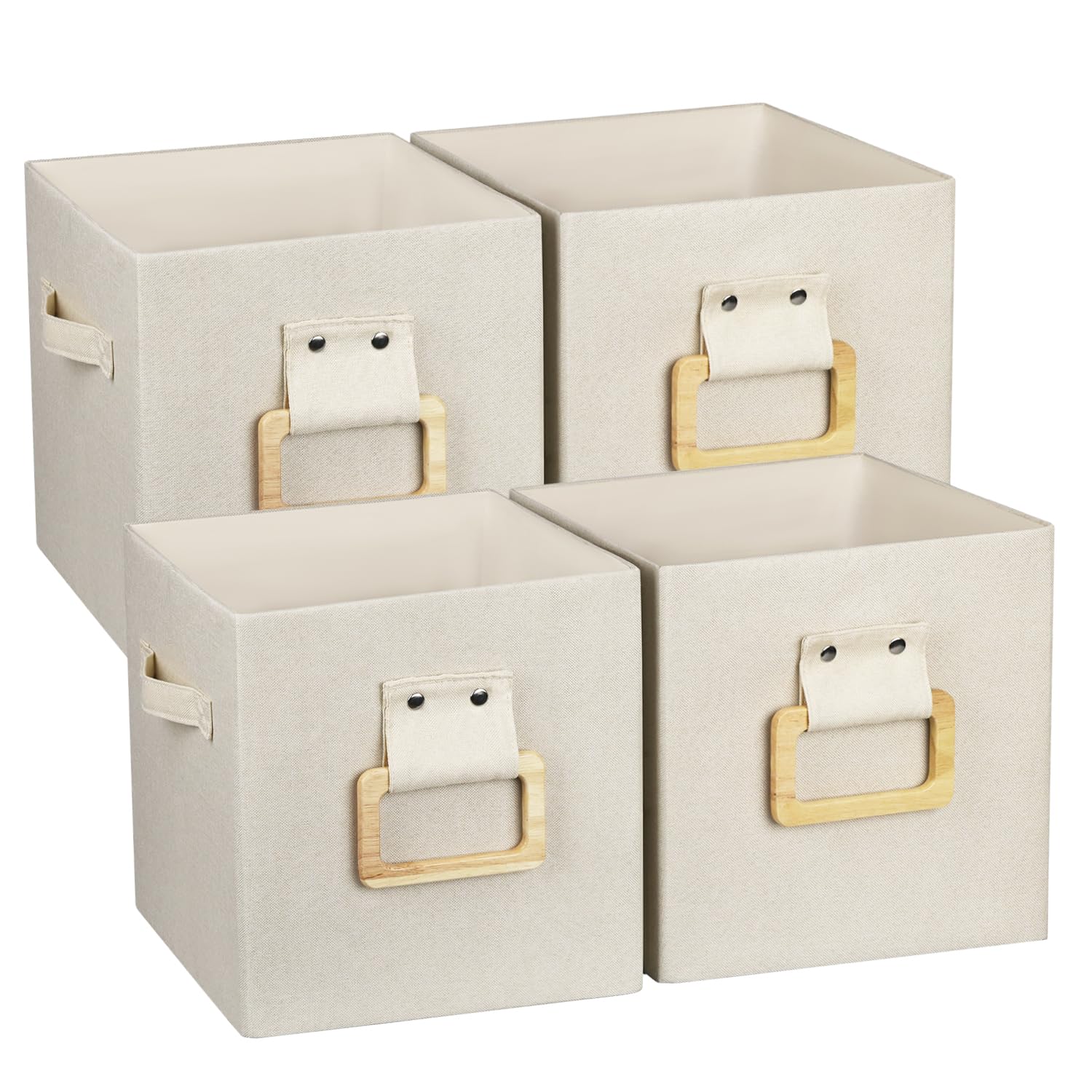 Amazon.com: ORGMASTER Collapsible Fabric Storage Cubes Organizer with ...