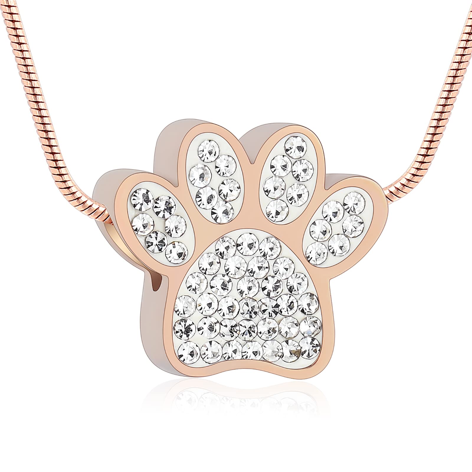 Amazon.com : QGJNSGC Urn Necklace for Ashes, Paw Print Cremation ...