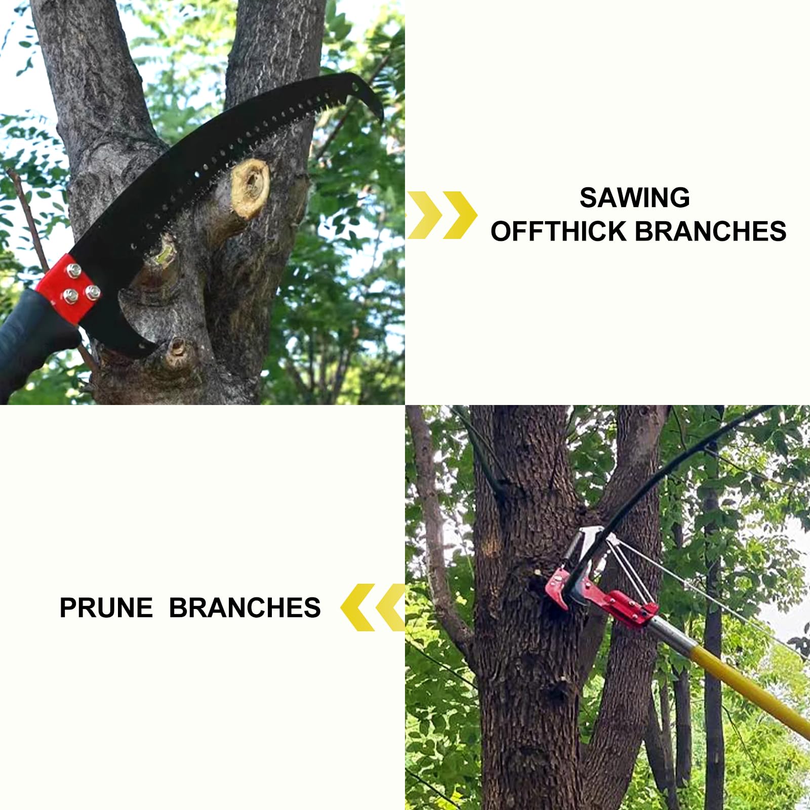 Extendable Tree Pruner 9.8 Ft Manual Pole Saw,4.6-9.8 Ft Extendable ...