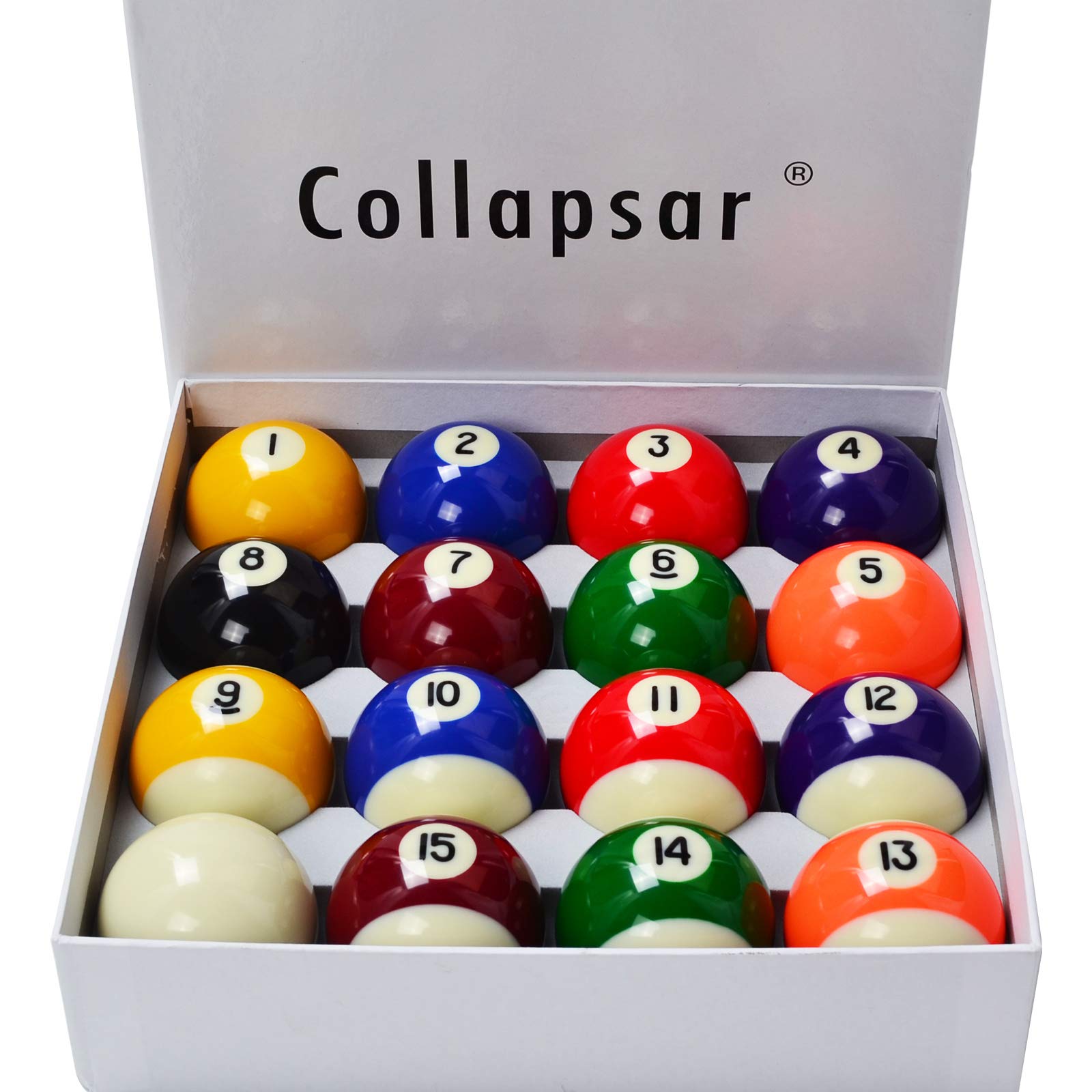 Snapklik.com : Collapsar Deluxe 2-1/4" Billiard Pool Balls Marble-Swirl ...