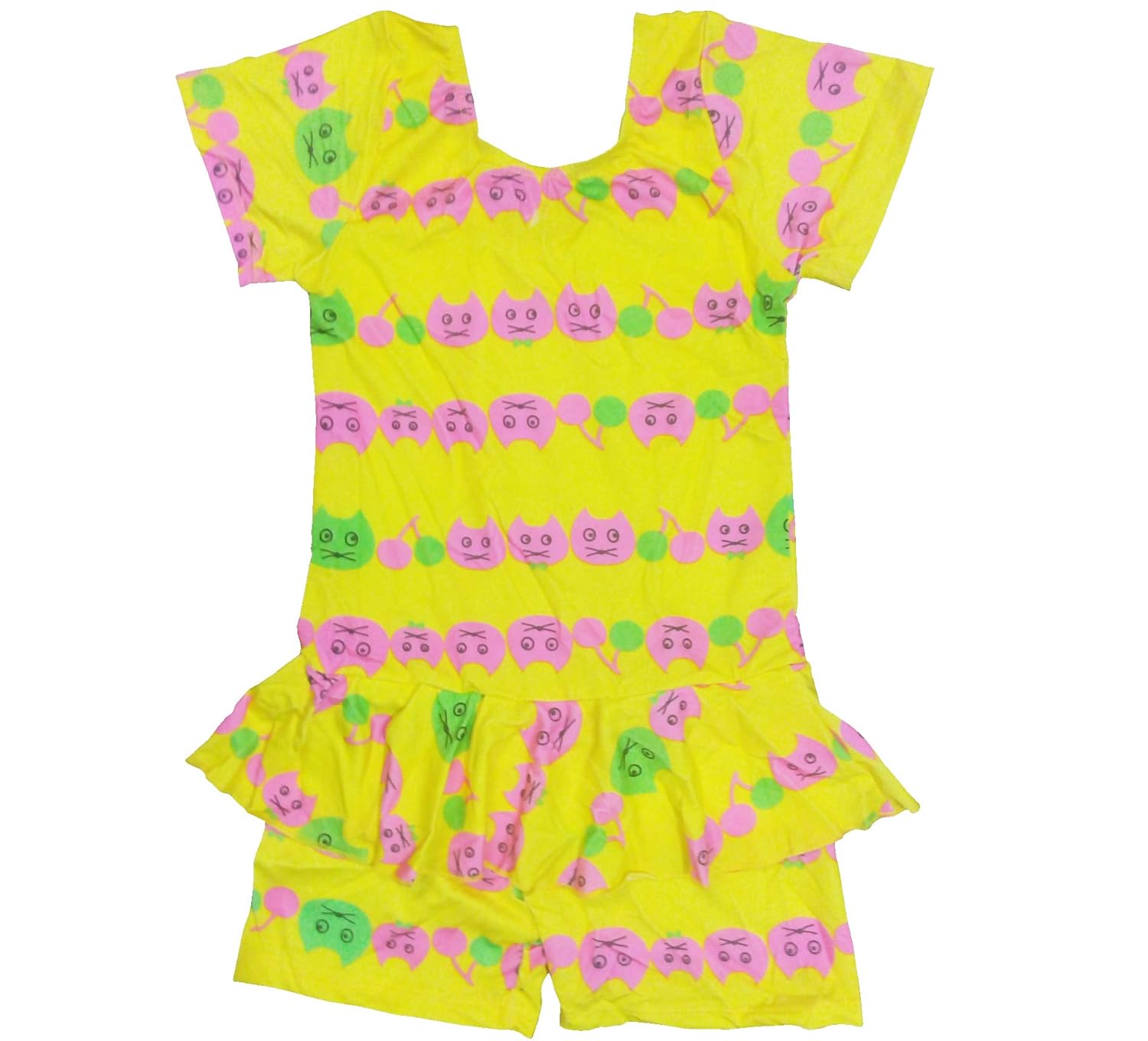 Buy Bloomun Swimming Costume For Kids Girls Yellow Color Pink And Green buy-bloomun-swimming-costume-for-kids-girls-yellow-color-pink-and-green