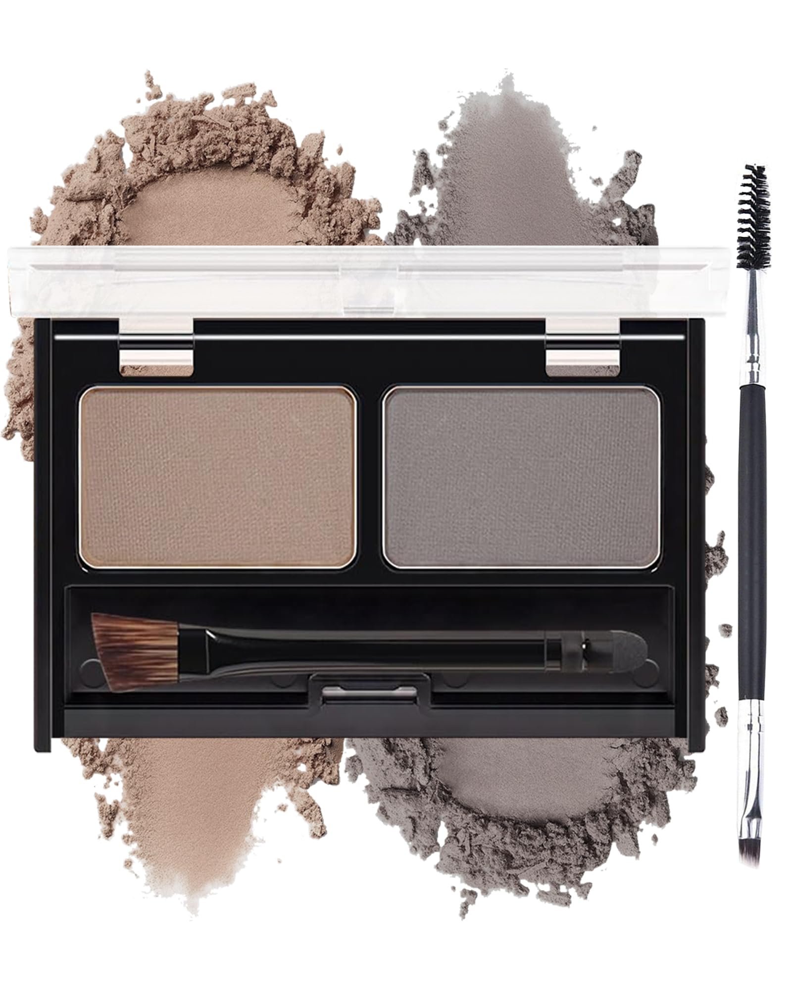Waterproof Eyebrow Powder Kit-2 Colors Eye Brow Powder Tinted Palette ...