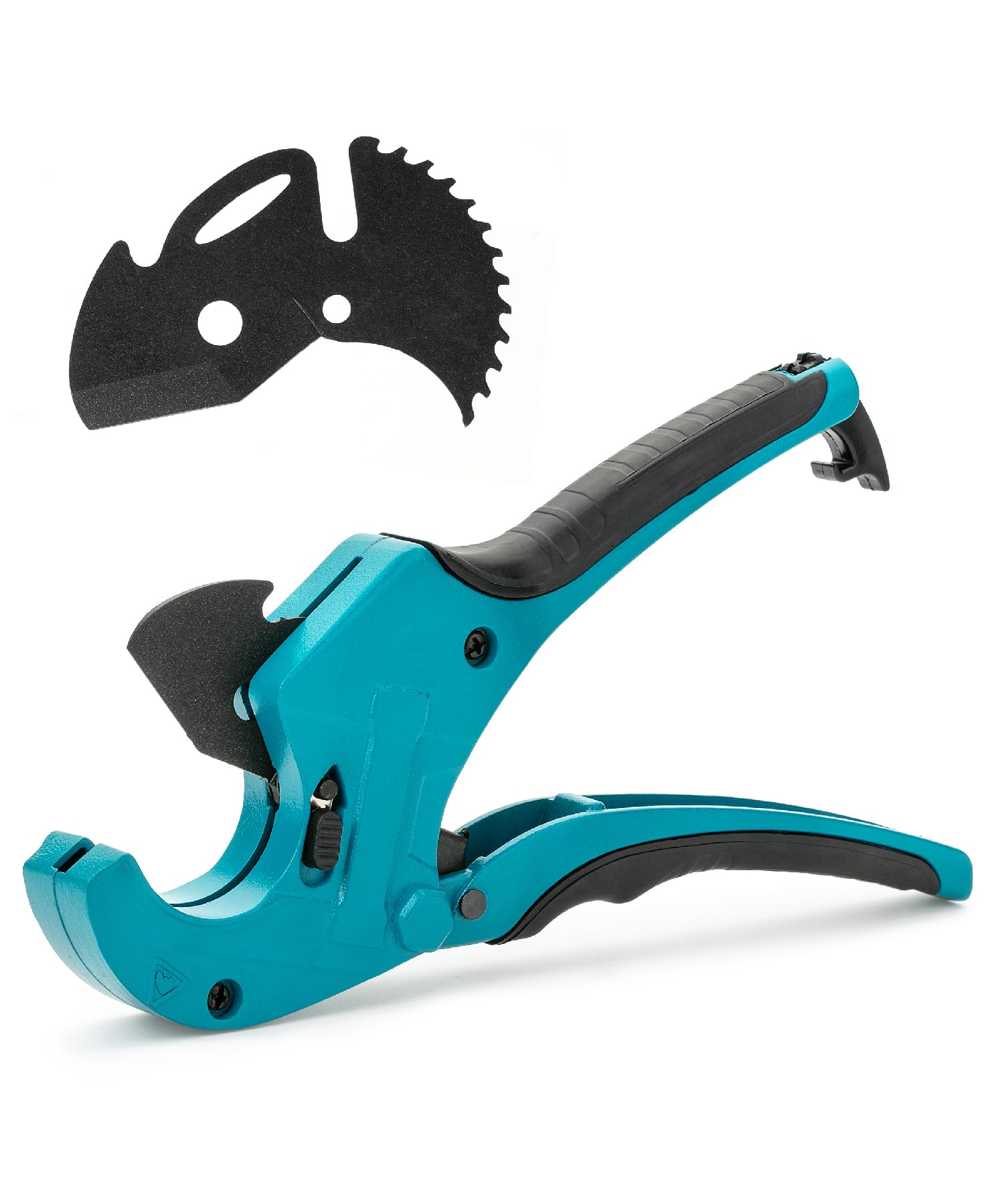 Bates- PVC Pipe Cutter, Cuts up to 1-5/8", Teal Blue Ratcheting PVC ...