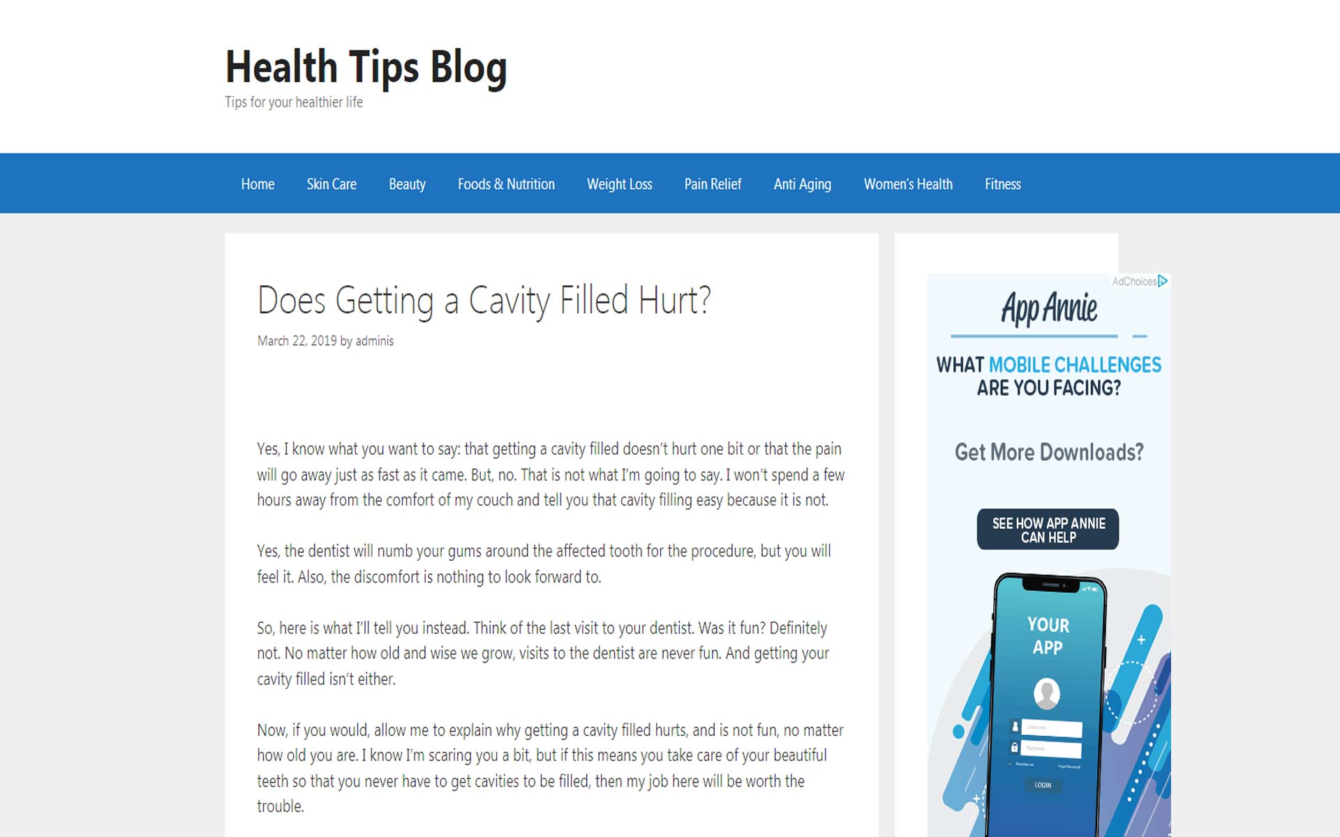 Health Tips Blog - App on Amazon Appstore