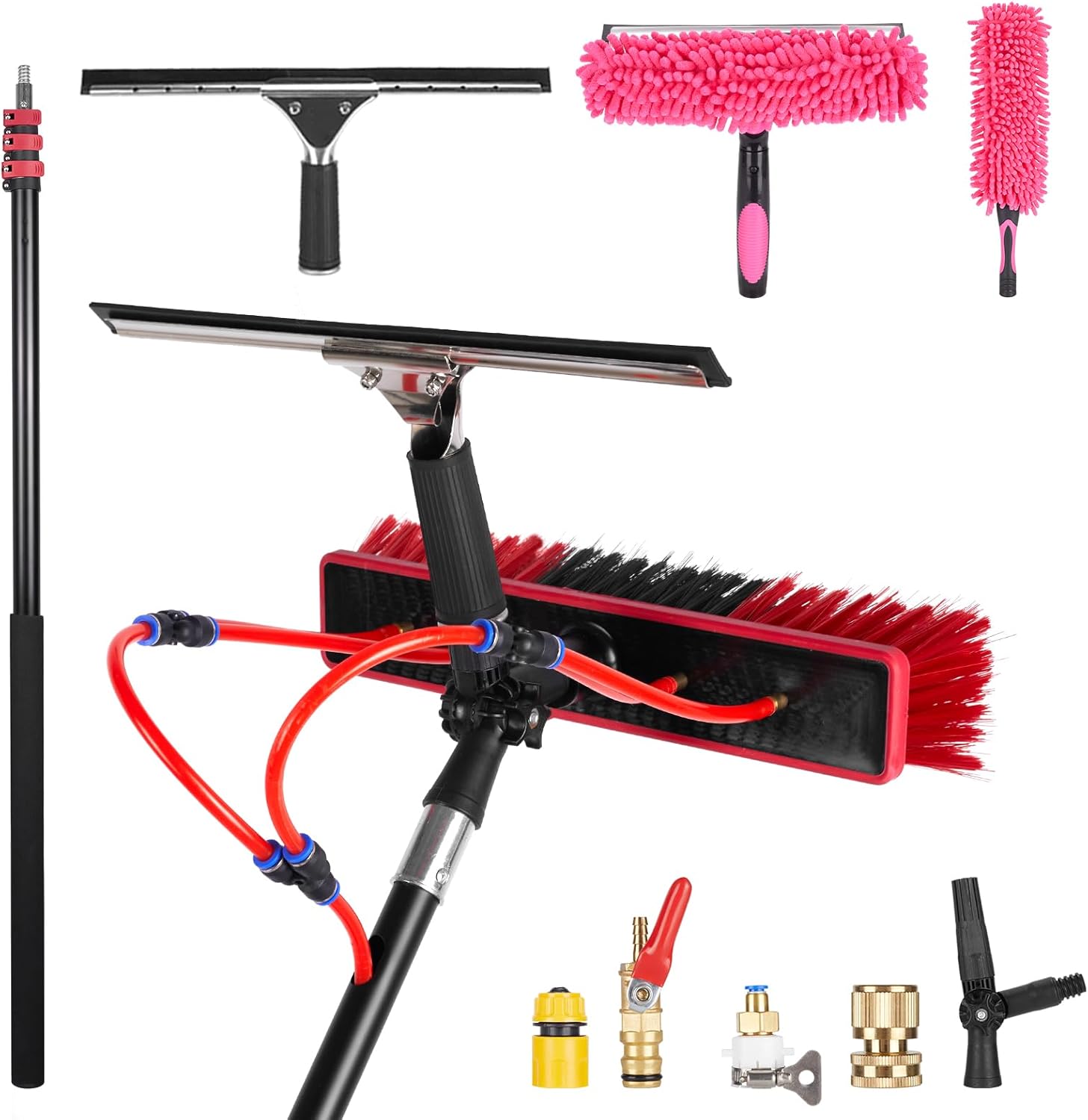 Amazon.com: ZKUAOGDI 18ft Long Reach Solar Panel Cleaning Brush Kit ...