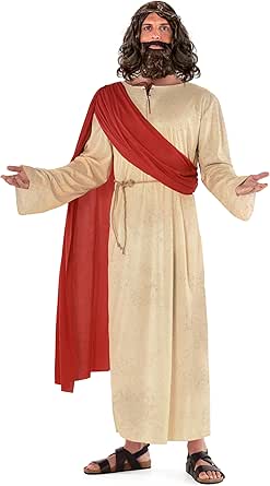 Amazon.com: Morph Jesus Costume Adult Men Plus Jesus Wig And Beard ...