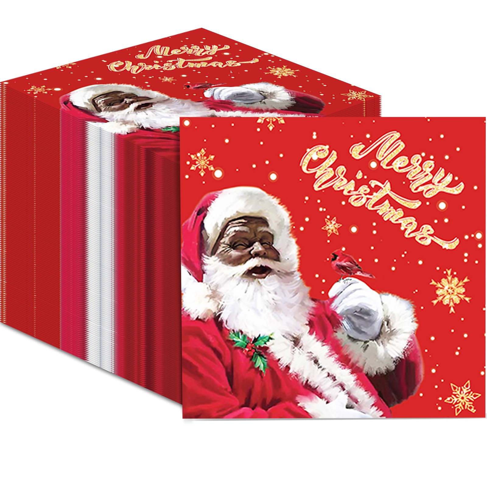 Amazon.com: 100 Pcs African American Paper Napkins Black Santa ...