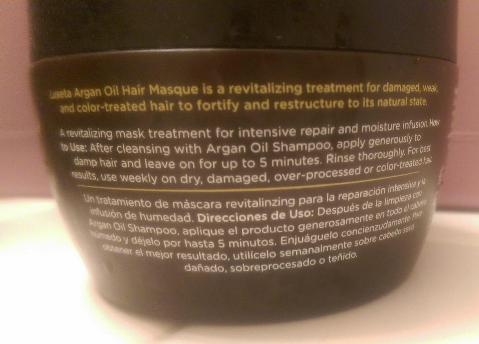 Amazon.com: Luseta Beauty Argan Oil Hair Mask 8.5 Ounce : Beauty ...