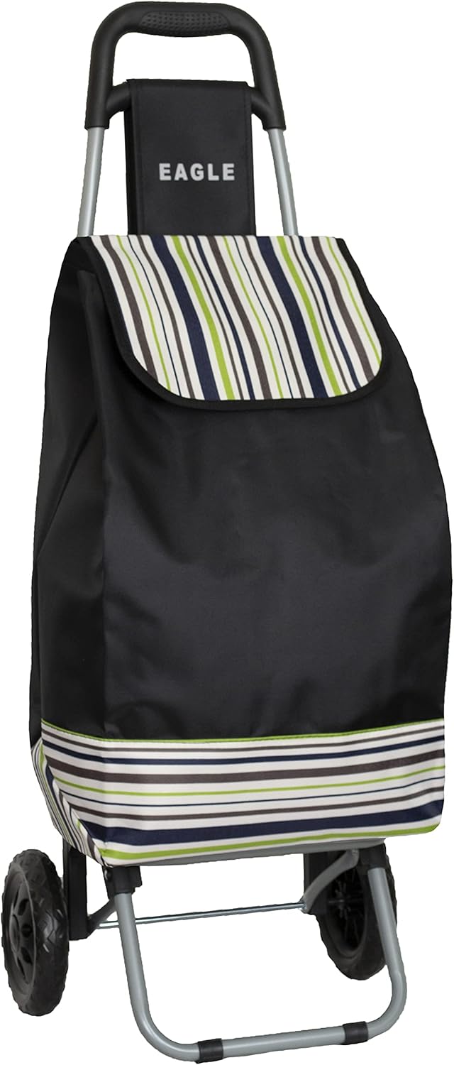 Lightweight Shopping Trolley (Black with Stripes) : Amazon.co.uk: Home ...