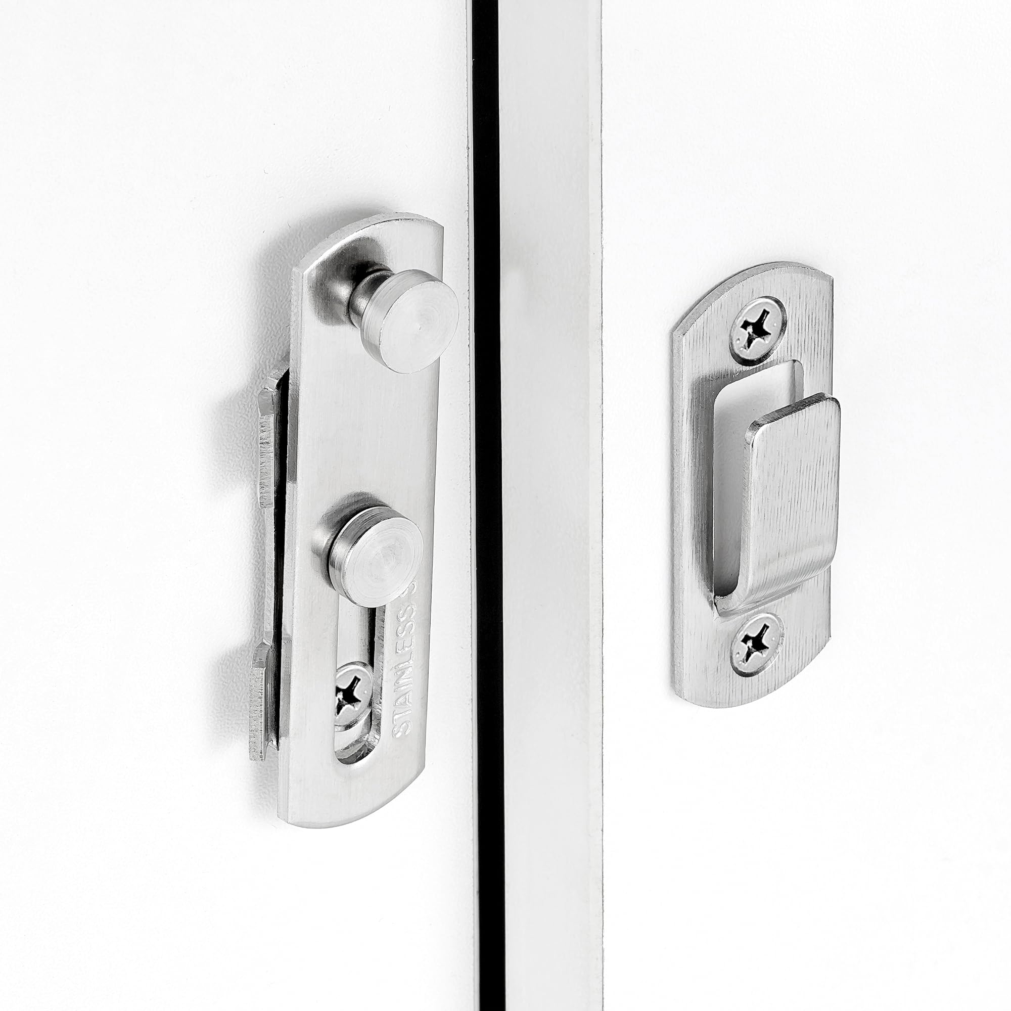 Snapklik.com : INIRET 6 Packs Barn Door Latches2.75” X 2.02” Brushed ...
