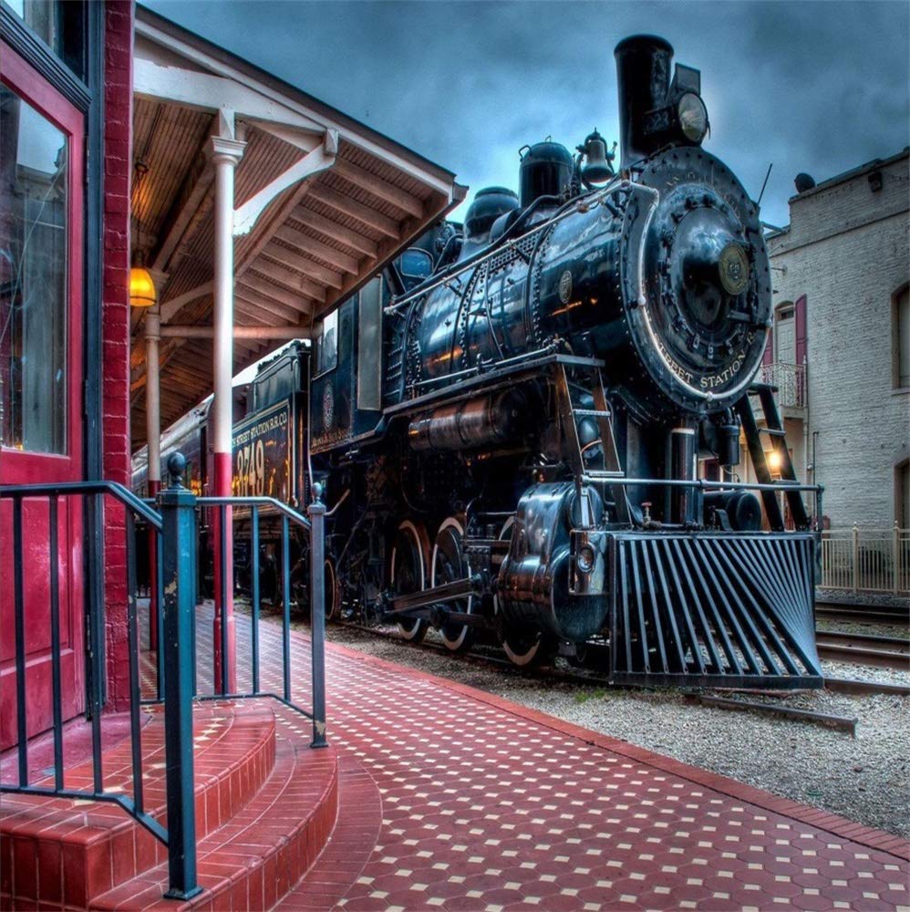 Amazon.com : Yeele 6x6ft Vintage Train Station Backdrop for Photography ...