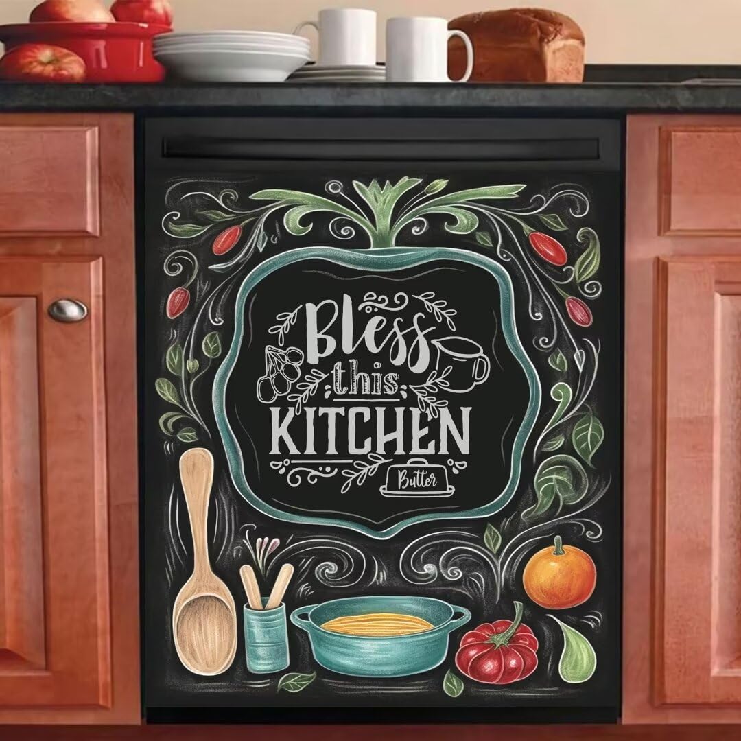 Amazon.com: Funny Kitchen Rules Dishwasher Magnetic Cover for Front ...