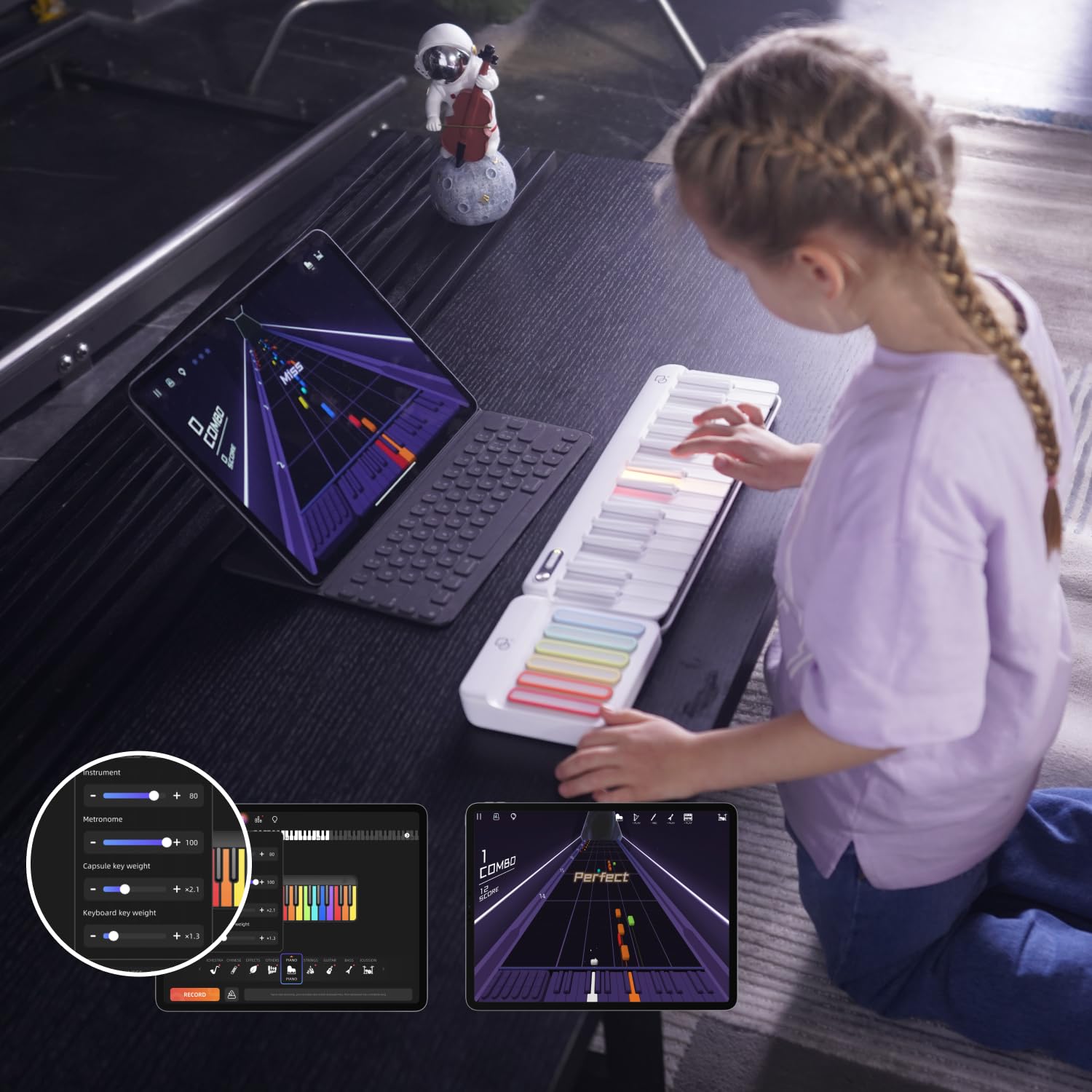 Snapklik.com : PopuPiano Piano Keyboard For Beginners, Smart LED Key ...