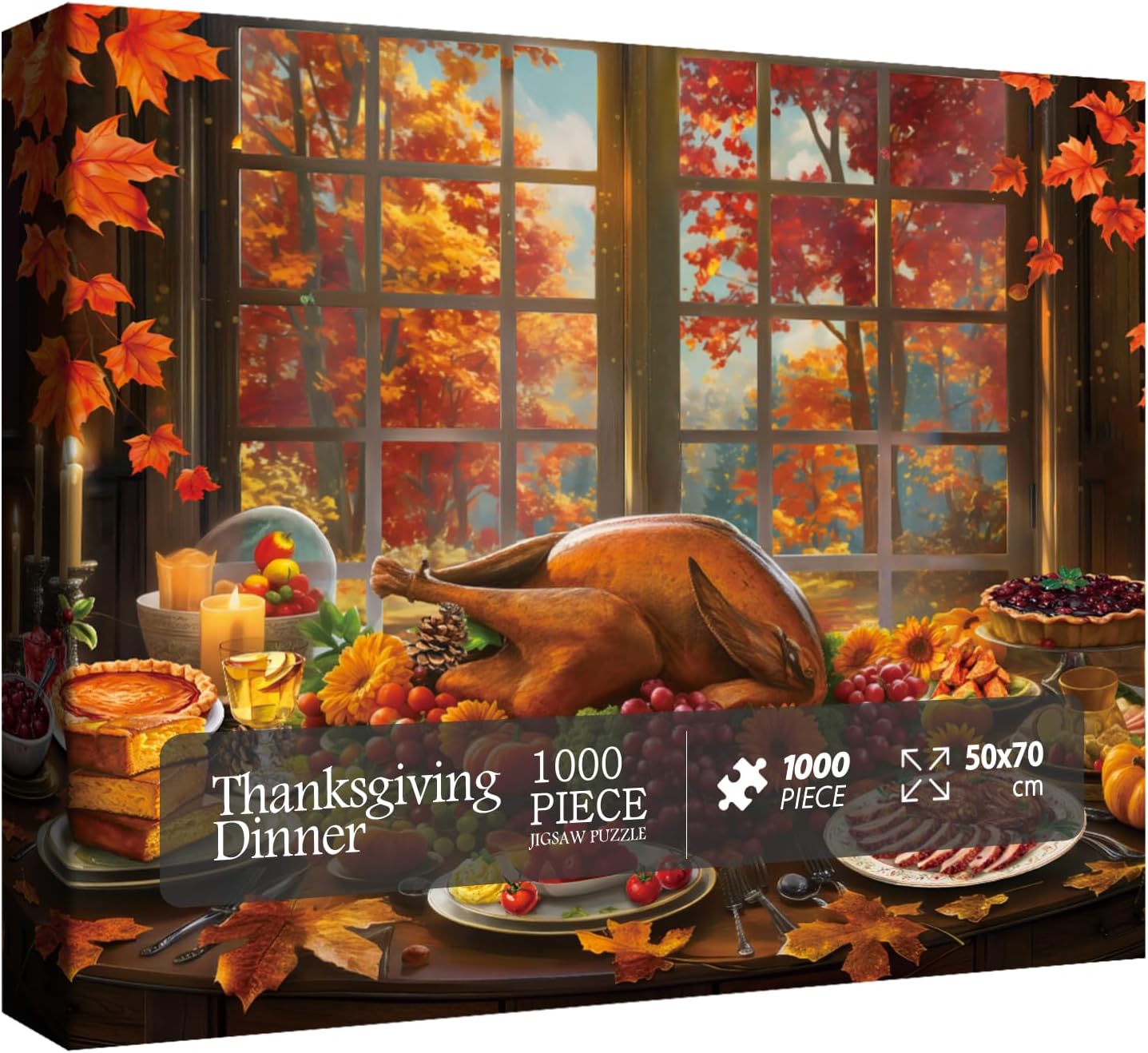 Amazon.com: Thanksgiving Fall Puzzle for Adults 1000 Pieces, Holiday ...