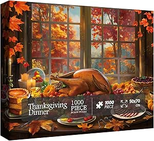 Amazon.com: Thanksgiving Fall Puzzle for Adults 1000 Pieces, Holiday ...