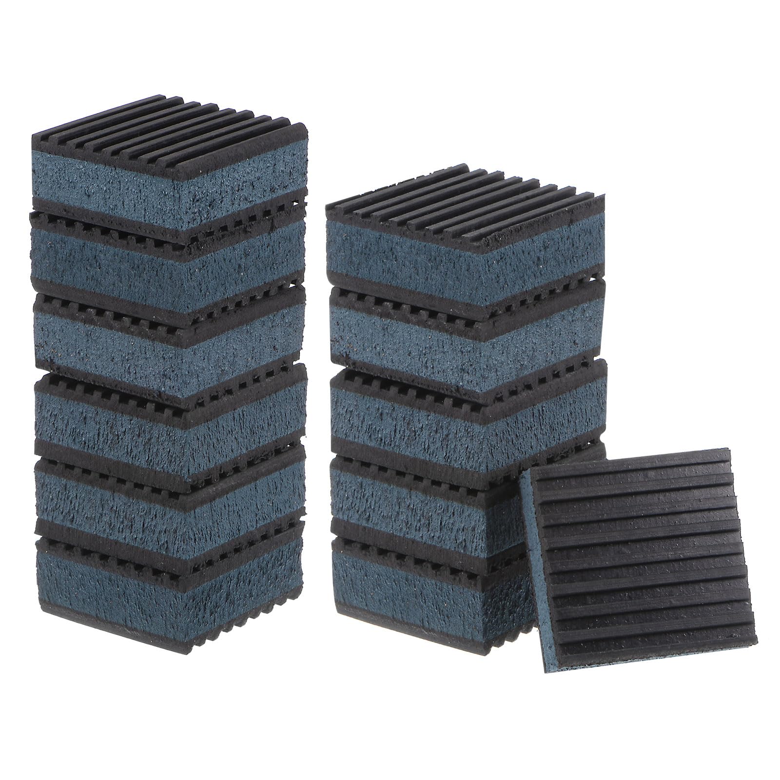 sourcing map 12pcs Rubber Anti Vibration Pads 2" x 2" x 7/8" Isolation ...