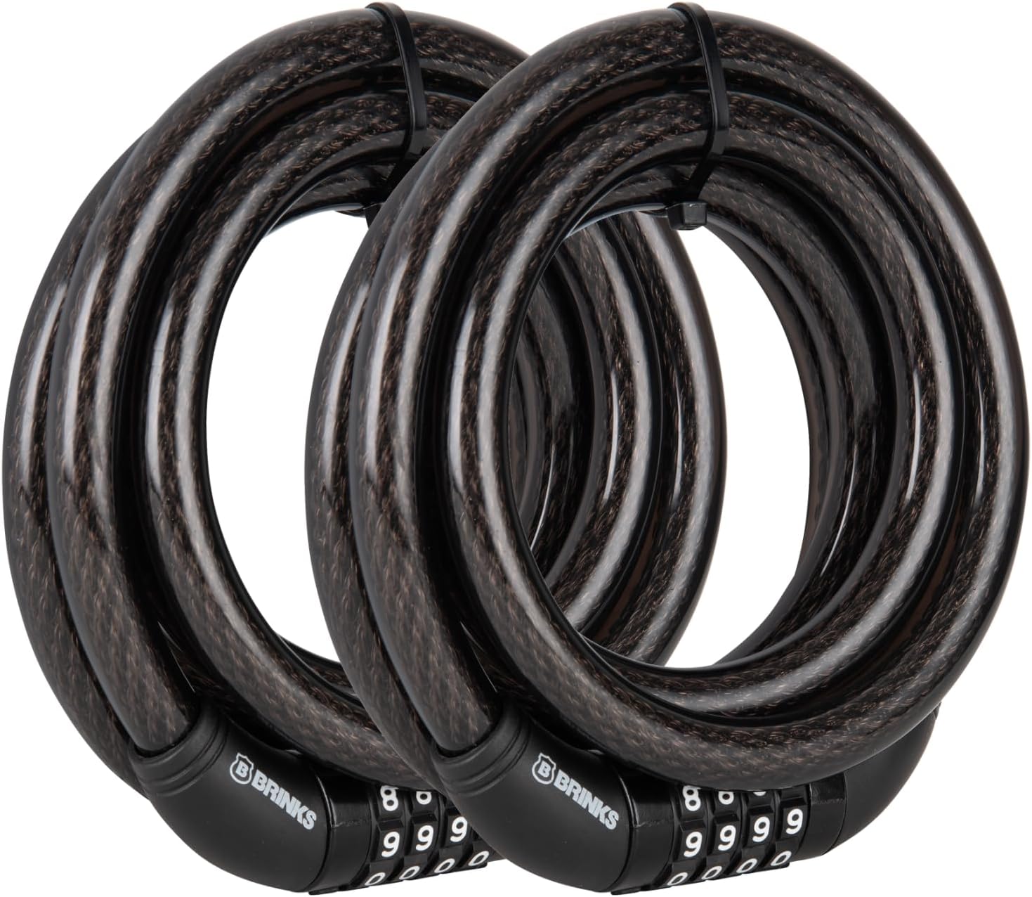 Amazon.com: BRINKS 6 ft Outdoor Heavy Duty Bike Lock Cable 2 Pack ...
