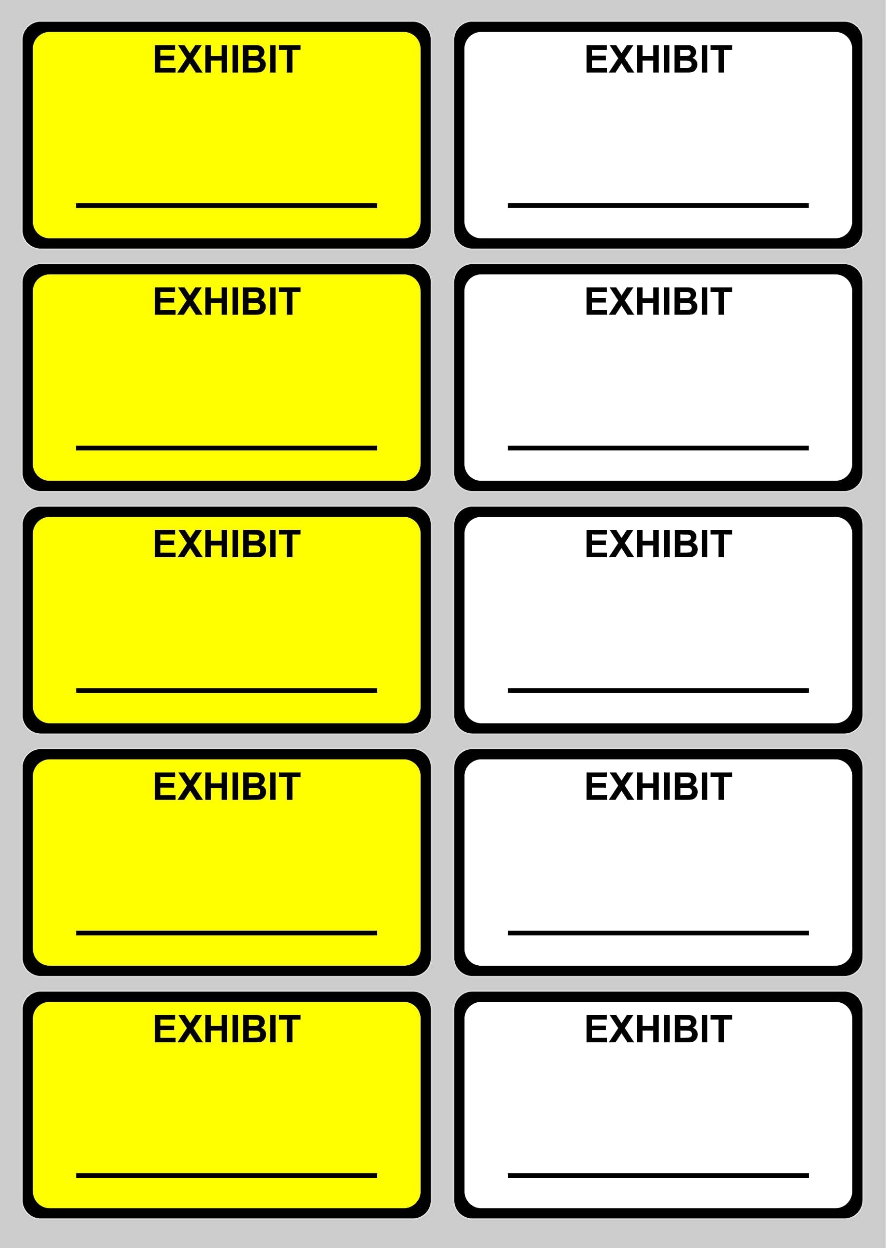 Amazon.com : Tabbies Legal Exhibit Labels, Label: 1-5/8"W x 1"H, Sheet ...