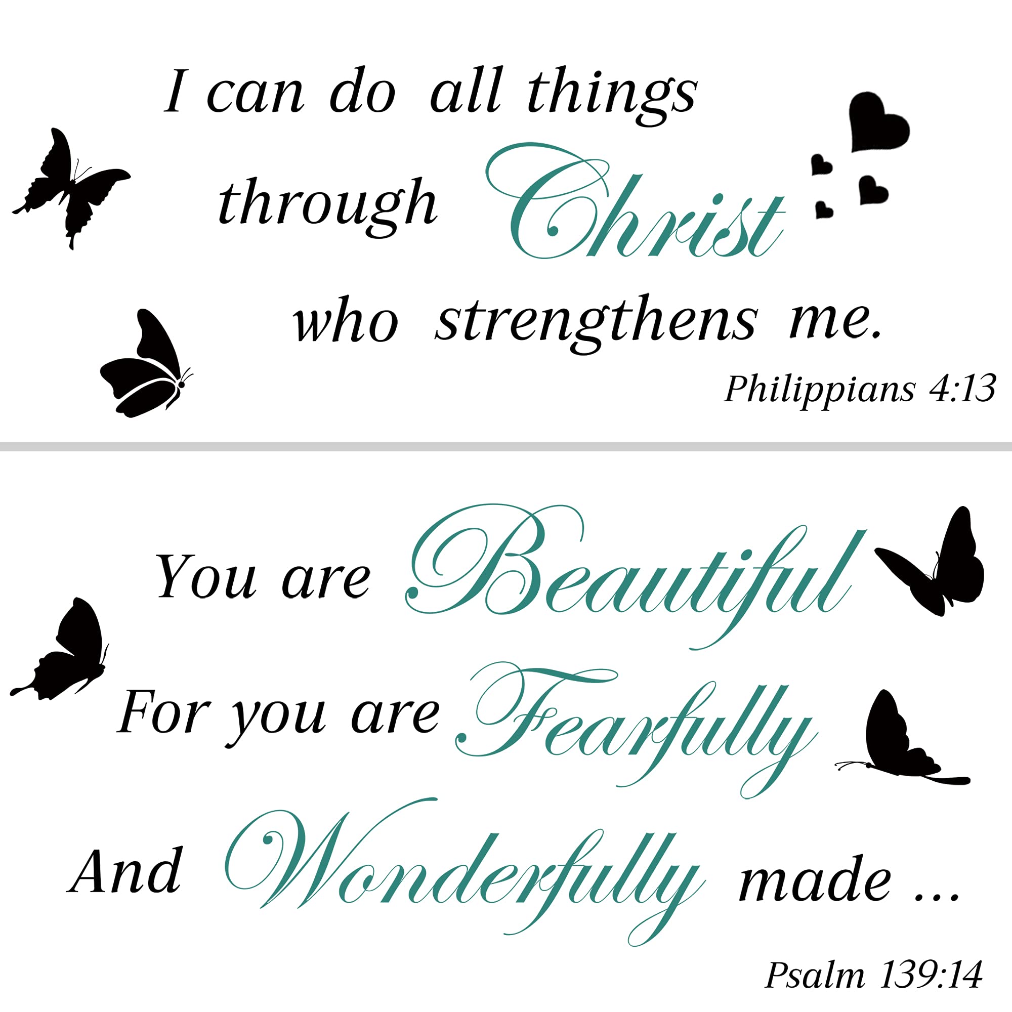 Large Bible Verse Wall Decals Christian Scripture Vinyl Wall Art ...